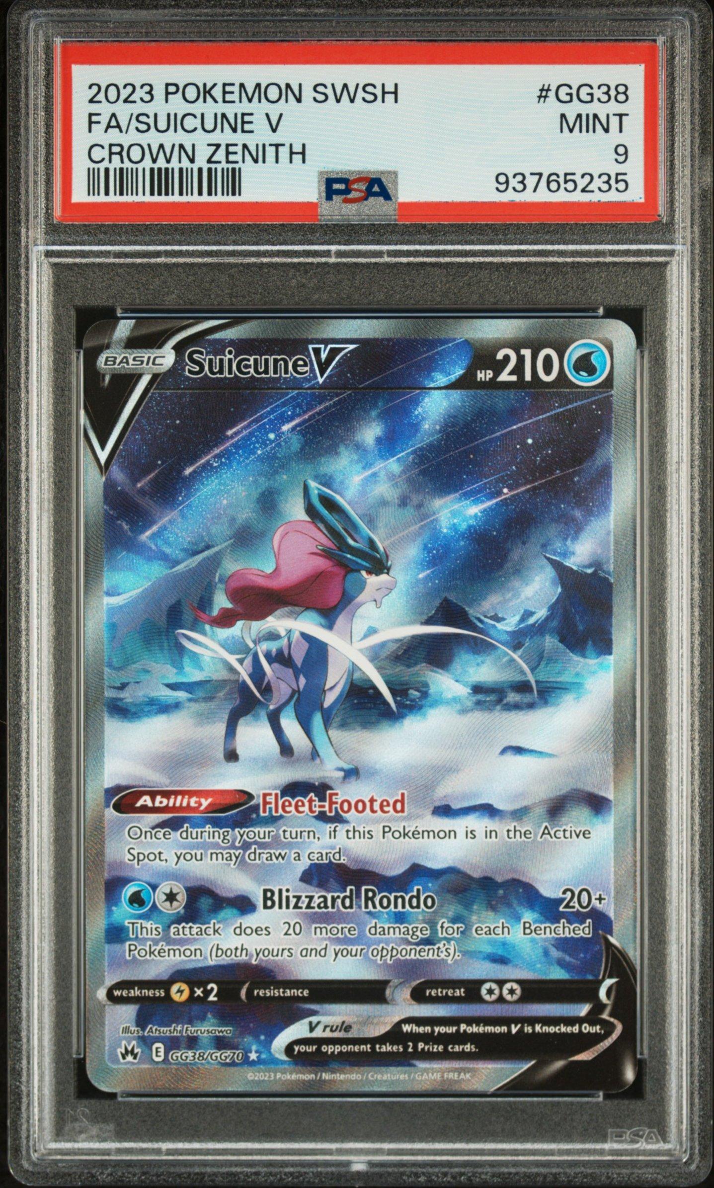 2023 Pokemon Sword And Shield Crown Zenith Gg38 Full Art/suicune V PSA ...