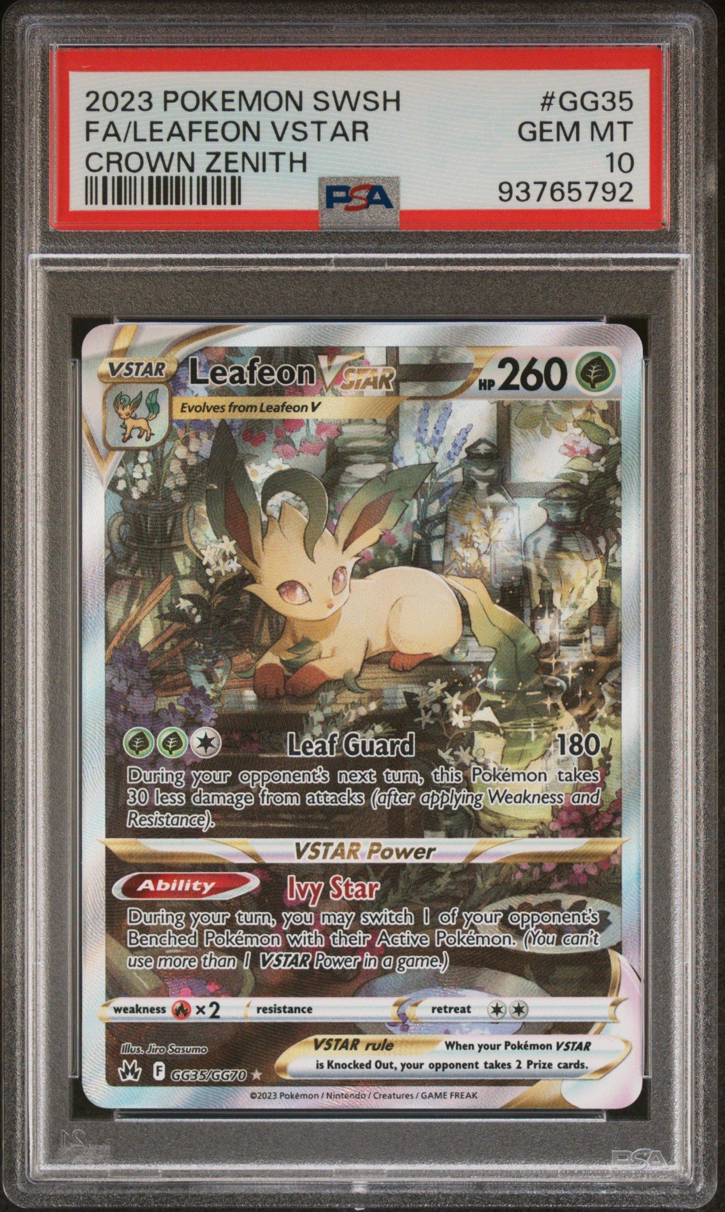 2023 Pokemon Sword And Shield Crown Zenith Gg35 Full Art/leafeon Vstar ...