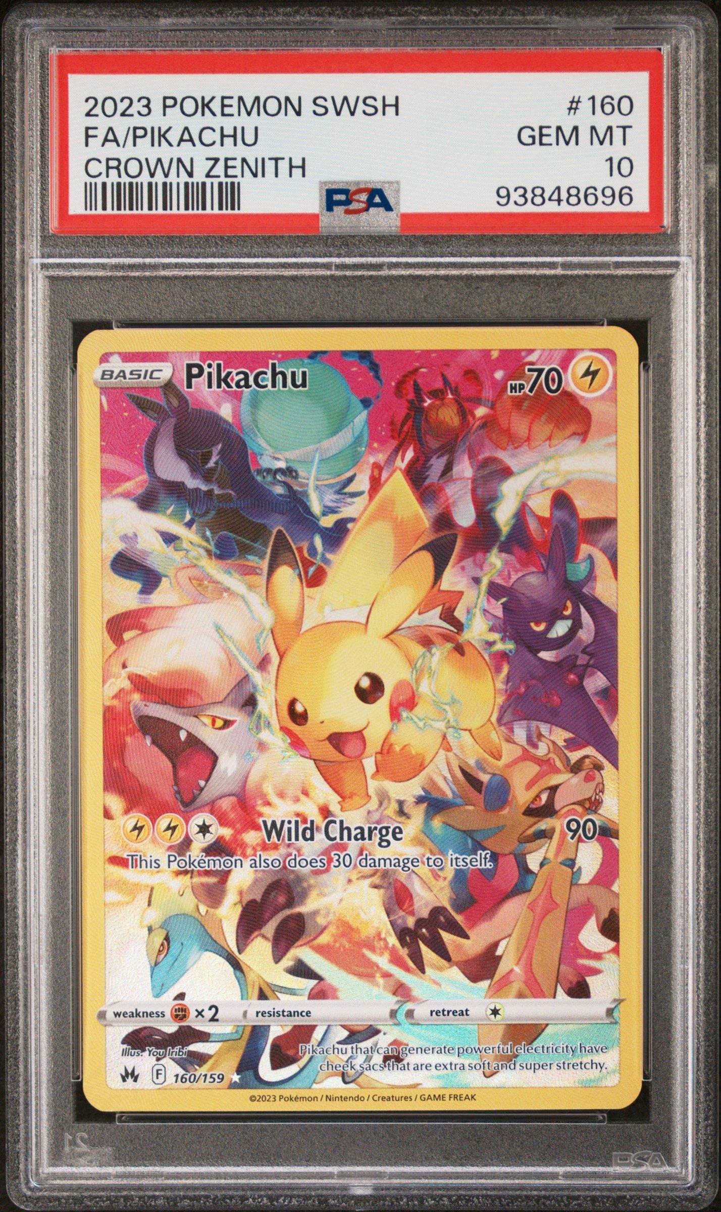 2023 Pokemon Sword And Shield Crown Zenith 160 Full Art/pikachu PSA 10 ...