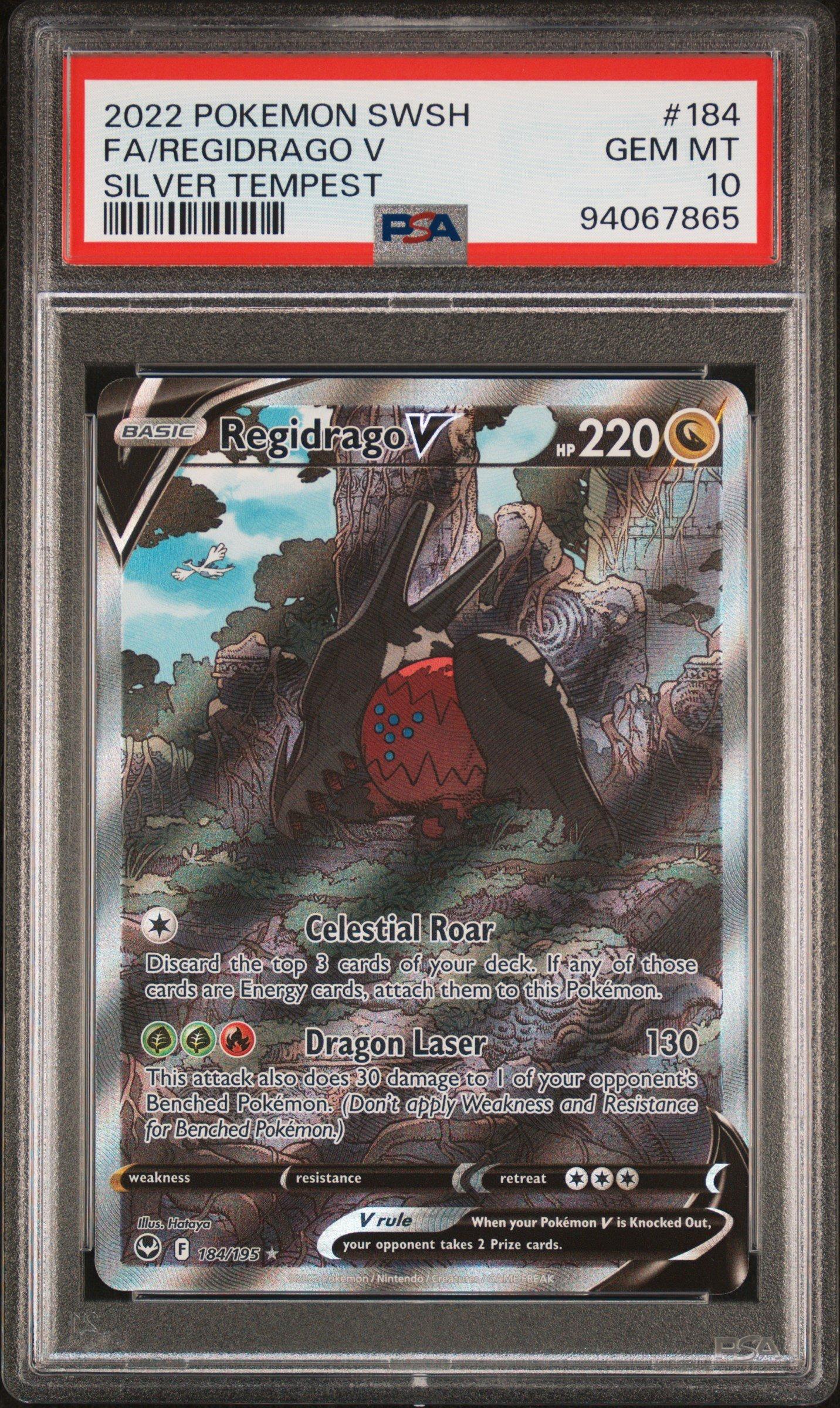 2022 Pokemon Sword & Shield Silver Tempest 184 Full Art/regidrago V PSA 10 | GameStop