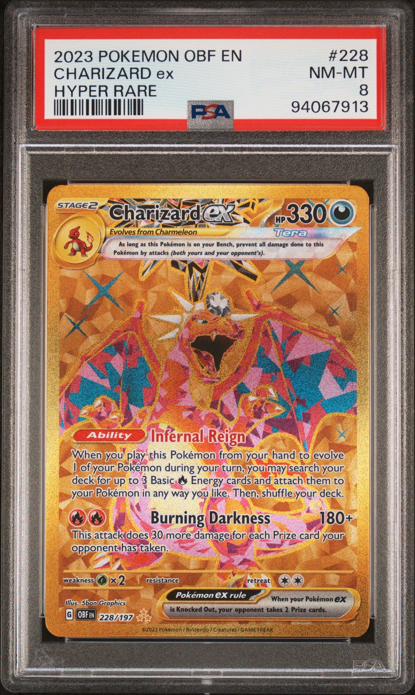 2023 Pokemon Obf En-obsidian Flames 228 Charizard Ex Hyper Rare PSA 8 ...