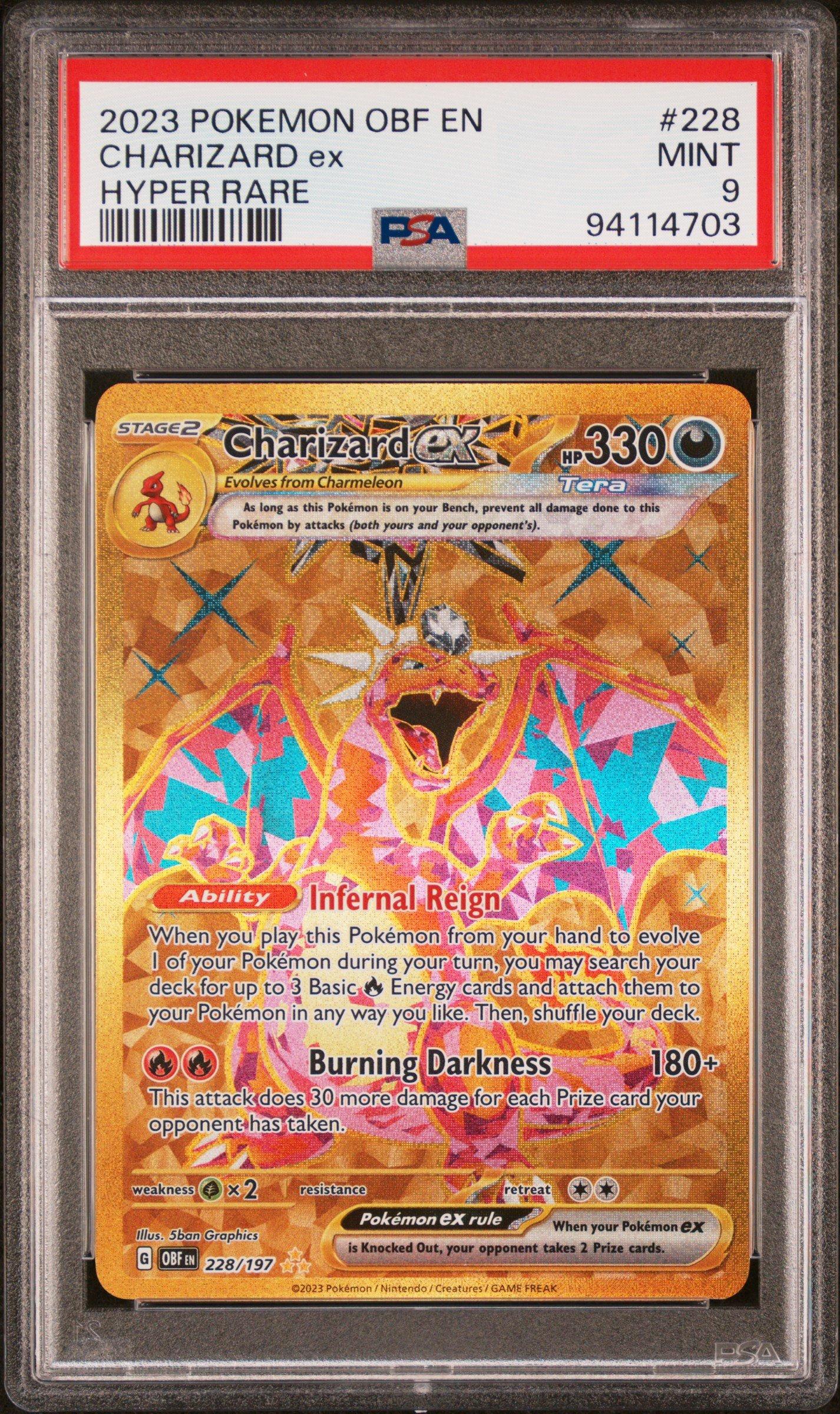 2023 Pokemon Obf En-obsidian Flames 228 Charizard Ex Hyper Rare PSA 9 ...