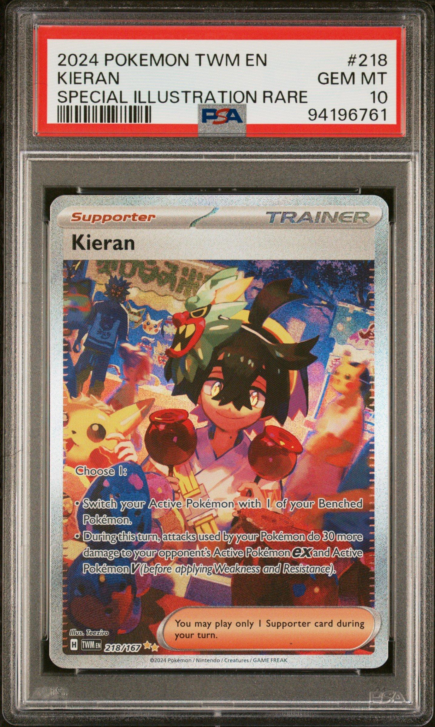2024 Pokemon Twm En-twilight Masquerade 218 Kieran Special Illustration ...