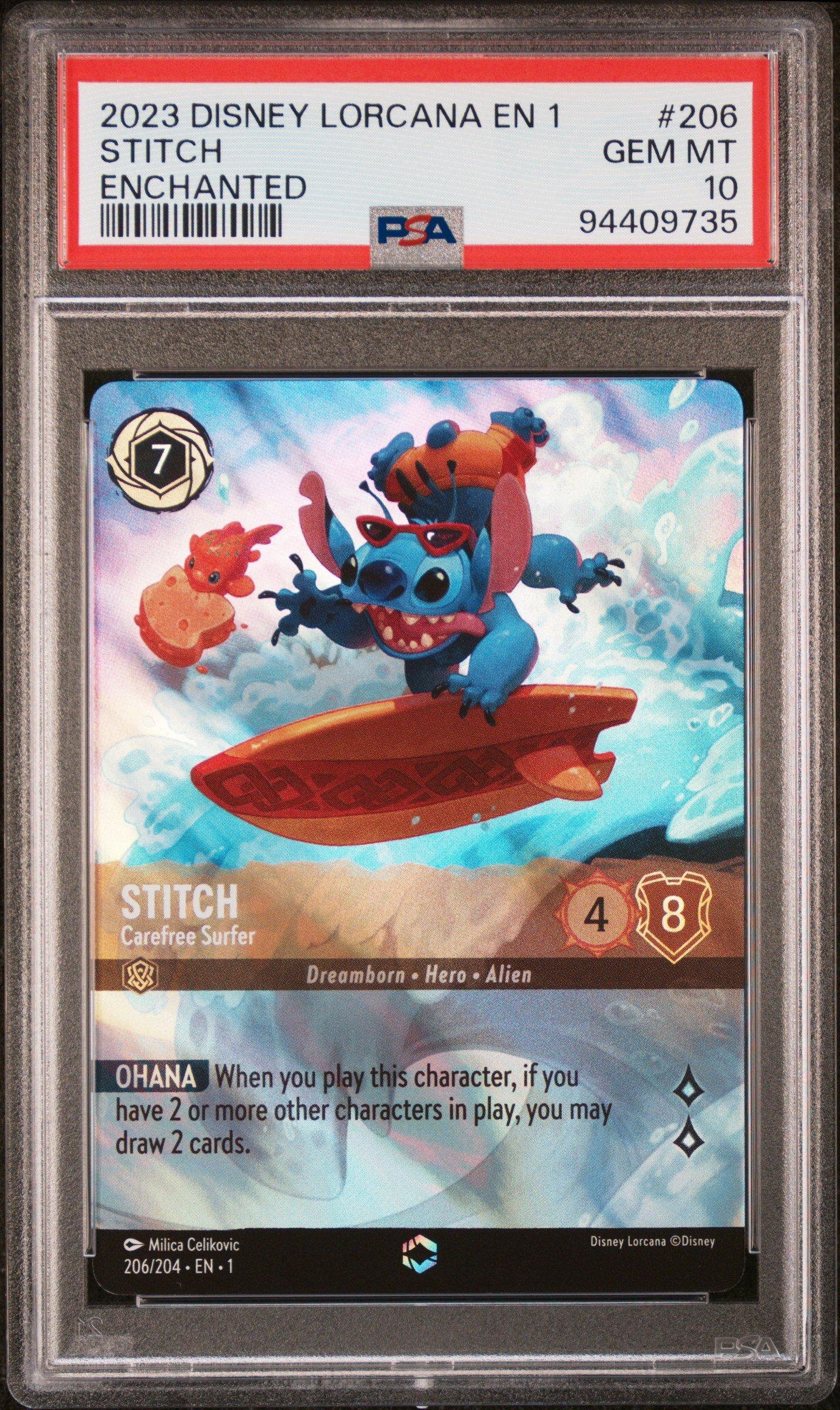 2023 Disney Lorcana En 1-the First Chapter 206 Stitch - Carefree Surfer ...