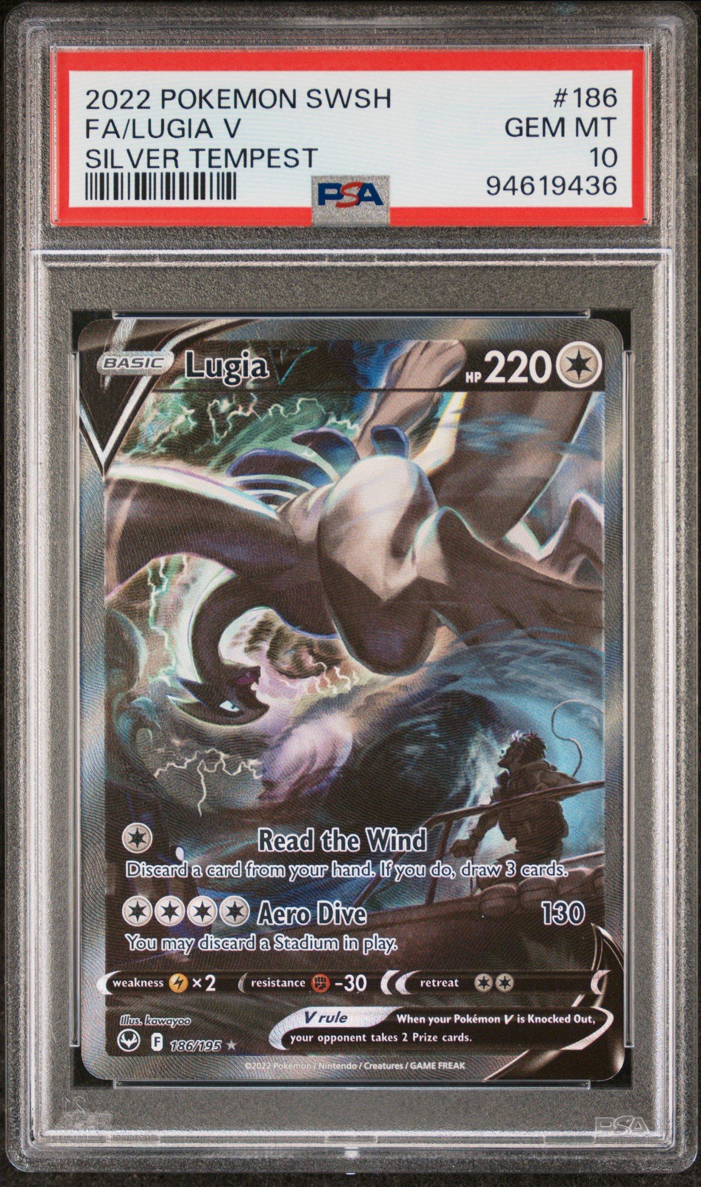 2022 Pokemon Sword & Shield Silver Tempest 186 Full Art/lugia V PSA 10 | GameStop