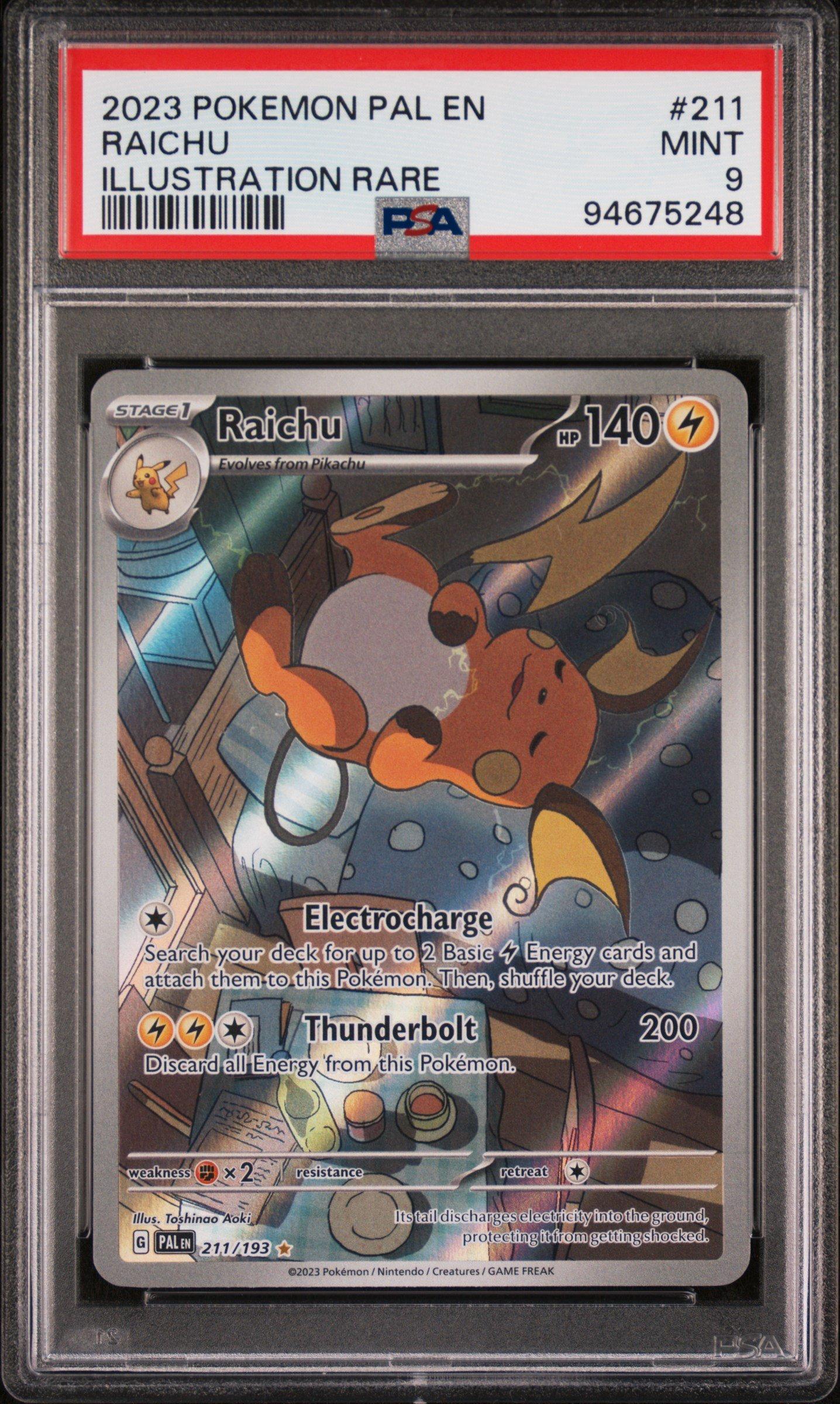 2023 Pokemon Pal En-paldea Evolved 211 Raichu Illustration Rare PSA 9 ...