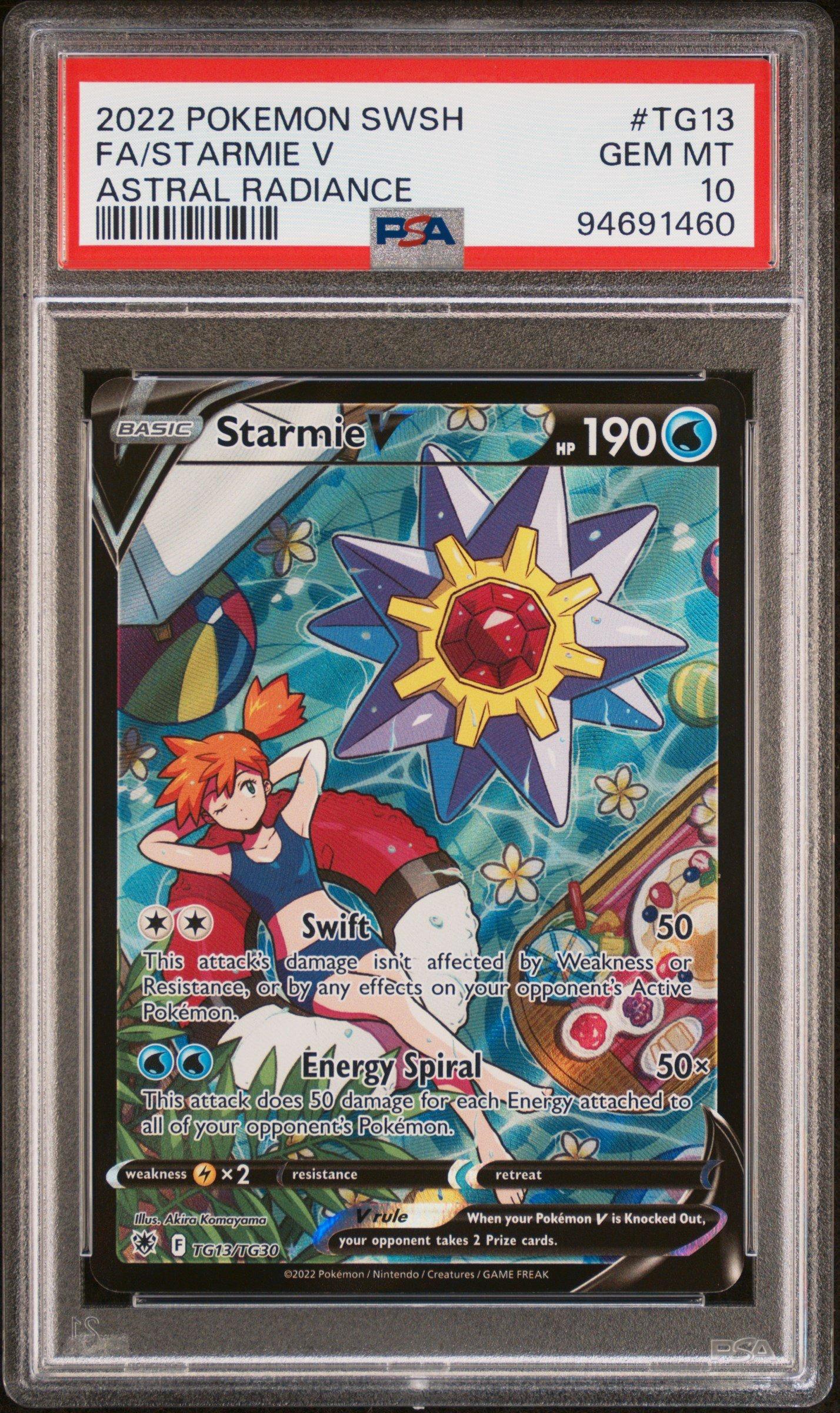 2022 Pokemon Sword & Shield Astral Radiance Tg13 Full Art/starmie V PSA ...