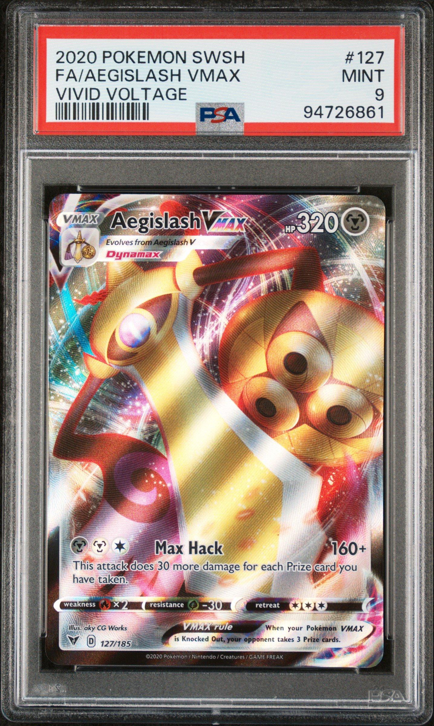 2020 Pokemon Sword & Shield Vivid Voltage 127 Full Art/aegislash Vmax ...