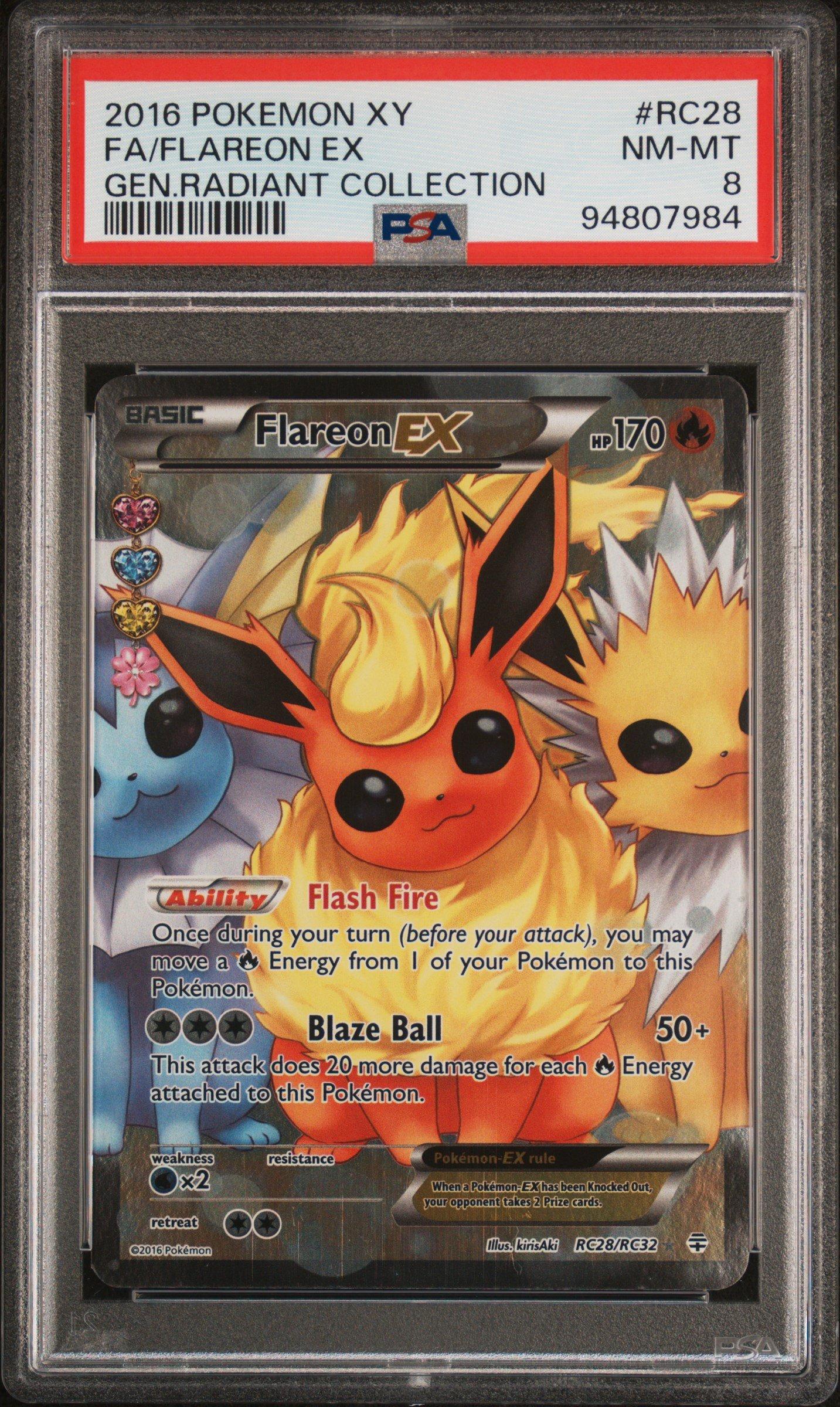2016 Pokemon Xy Generations Radiant Collection Rc28 Full Art/flareon Ex PSA 8 | GameStop
