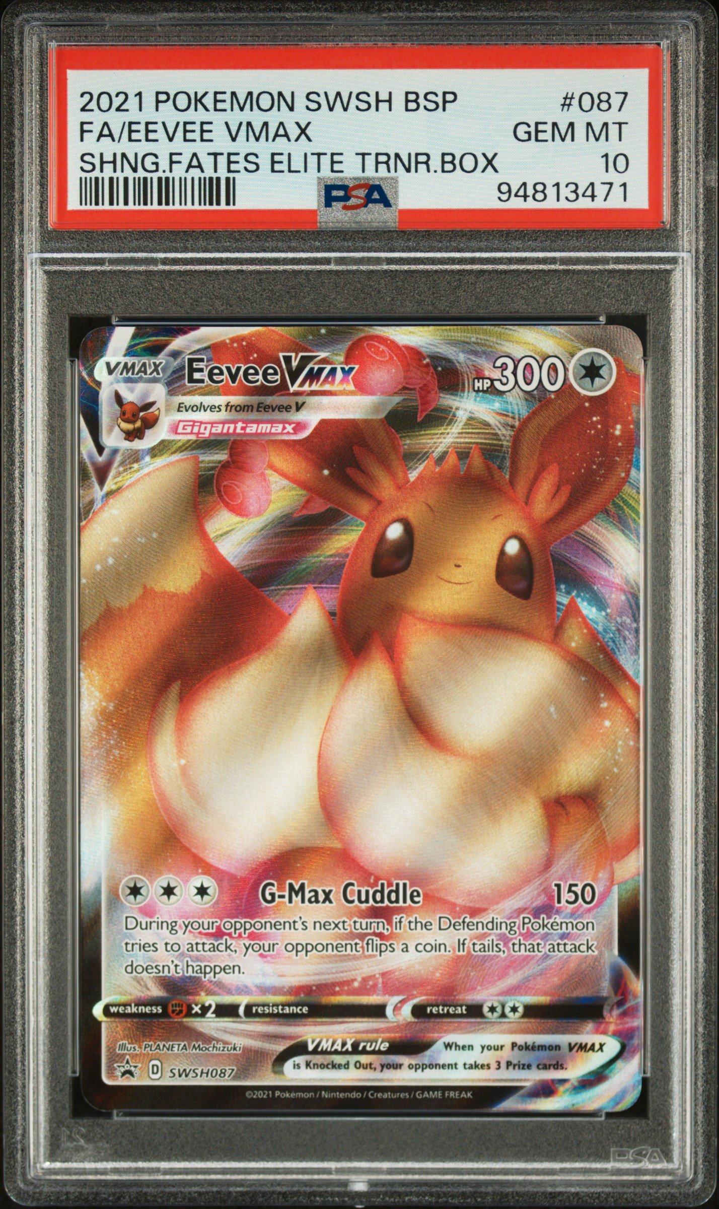 2021 Pokemon Swsh Black Star Promo 087 Full Art/eevee Vmax Shining ...