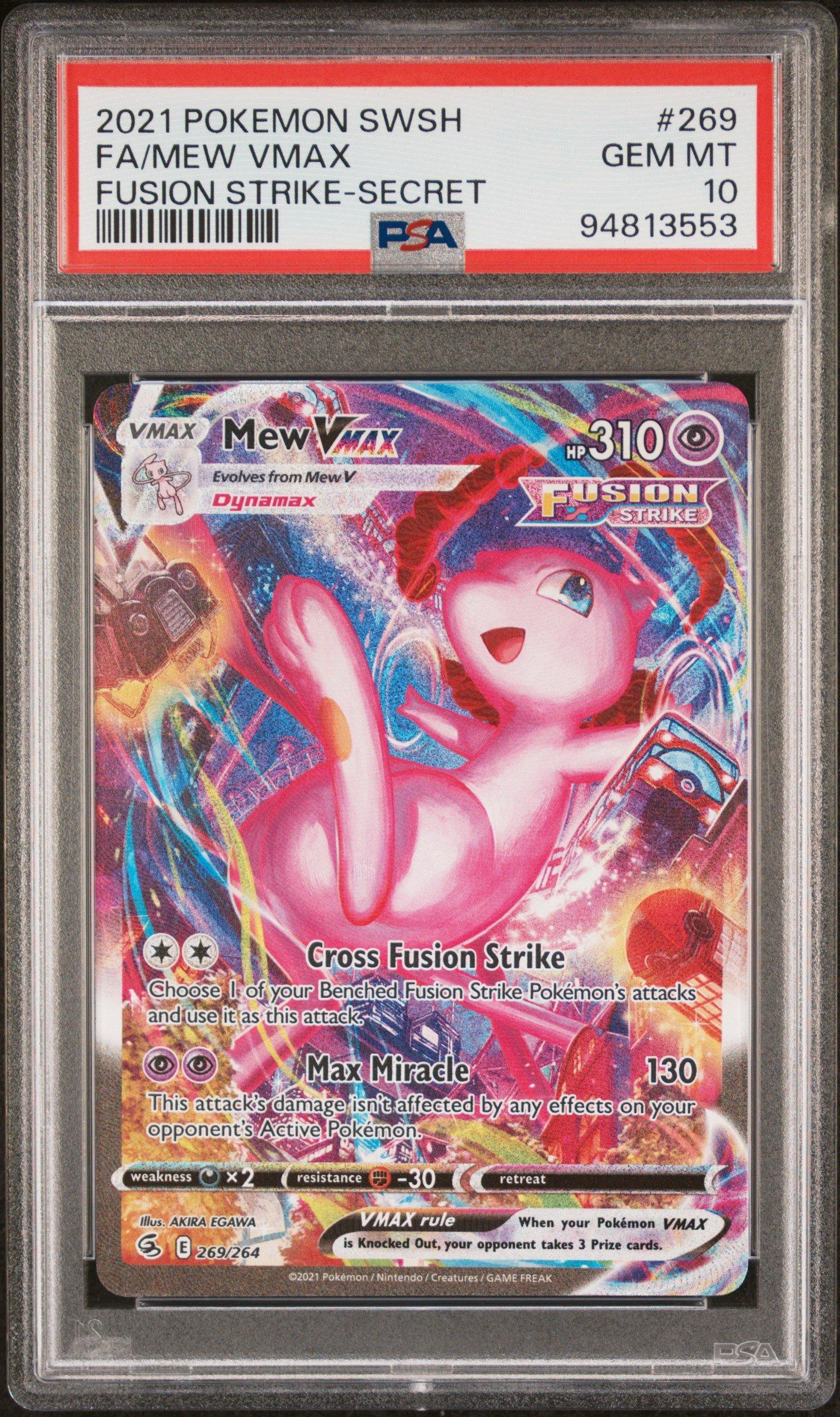 2021 Pokemon Sword & Shield Fusion Strike 269 Full Art/mew Vmax Secret PSA 10 | GameStop