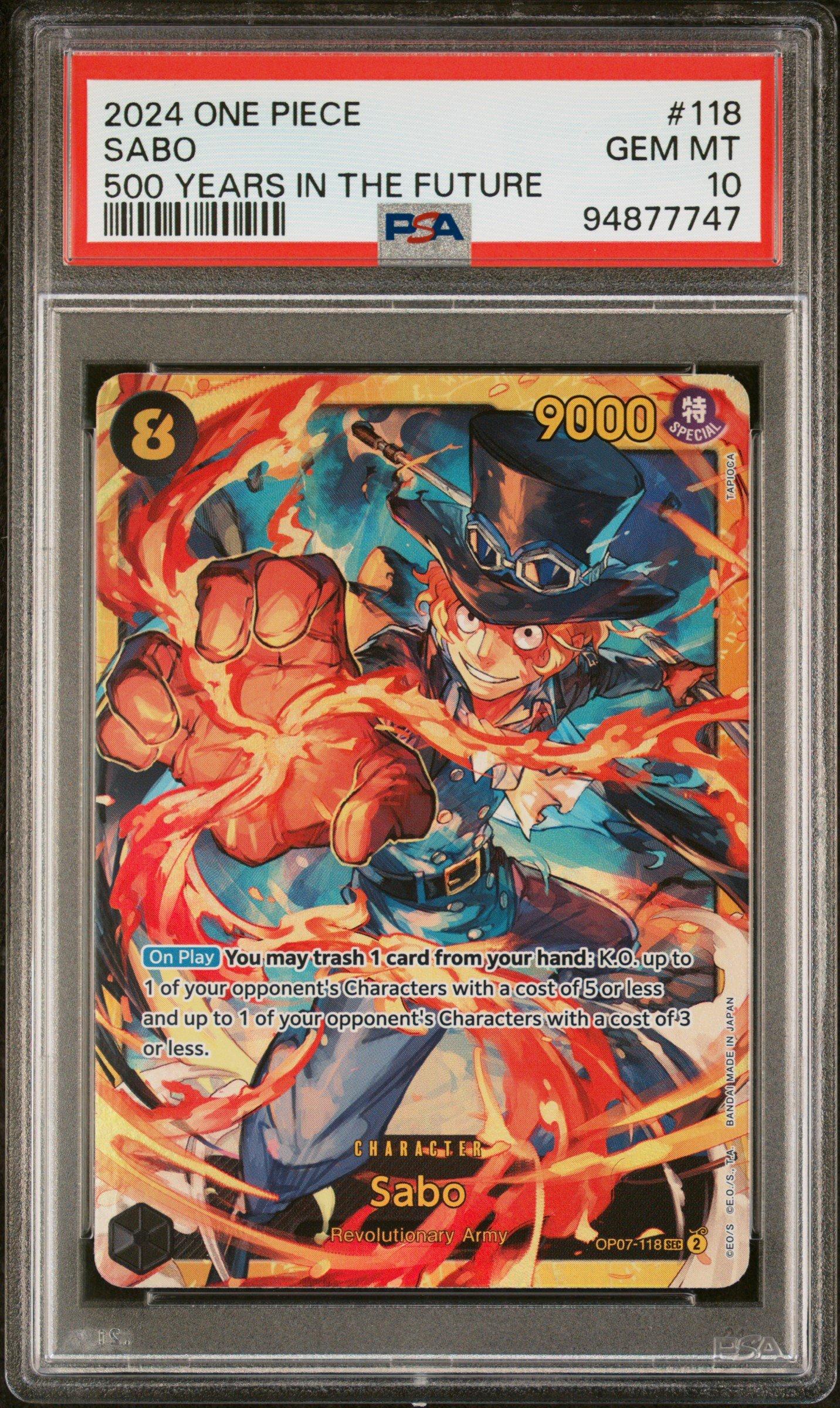2024 One Piece Op07-500 Years In The Future 118 Sabo PSA 10 | GameStop