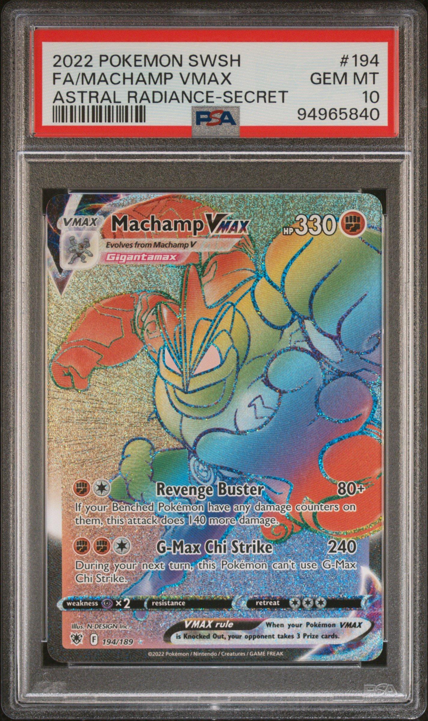 2022 Pokemon Sword & Shield Astral Radiance 194 Full Art/machamp Vmax ...