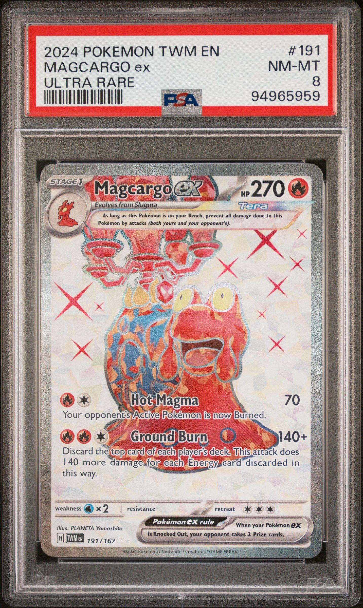 2024 Pokemon Twm En-twilight Masquerade 191 Magcargo Ex Ultra Rare PSA ...