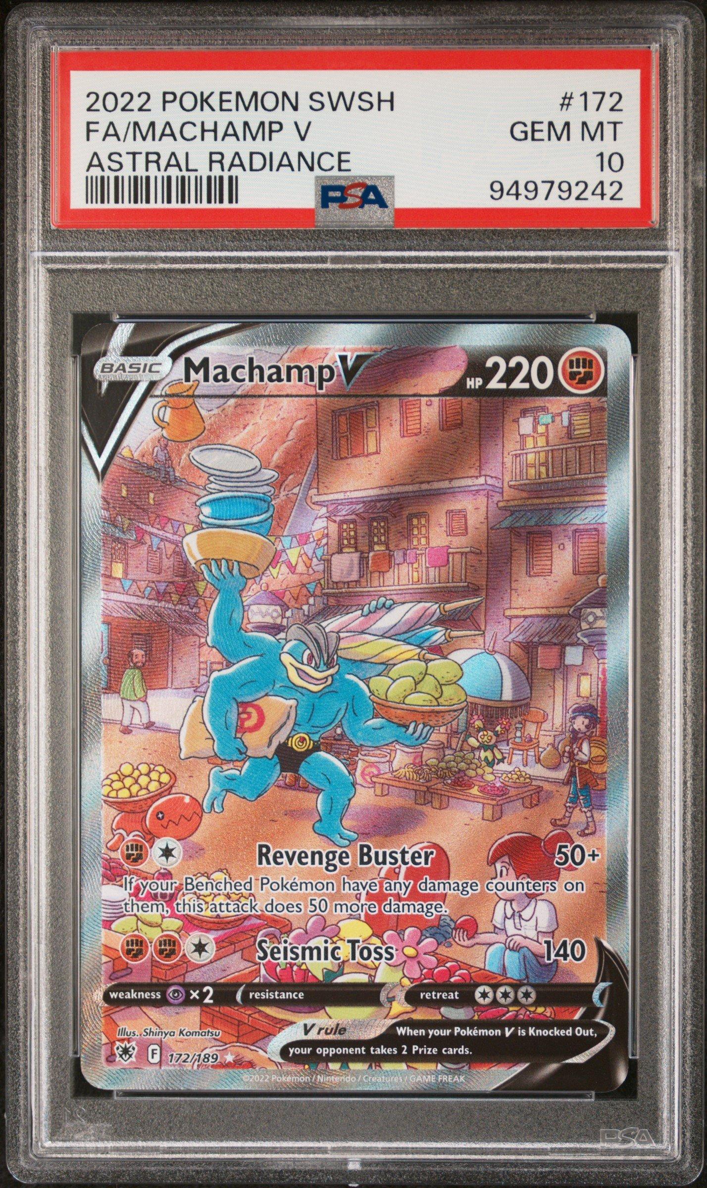 2022 Pokemon Sword & Shield Astral Radiance 172 Full Art/machamp V PSA ...