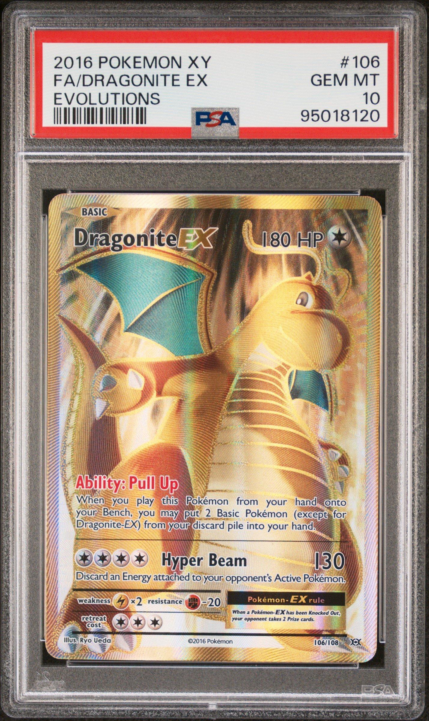 2016 Pokemon Xy Evolutions 106 Full Art/dragonite Ex PSA 10 | GameStop