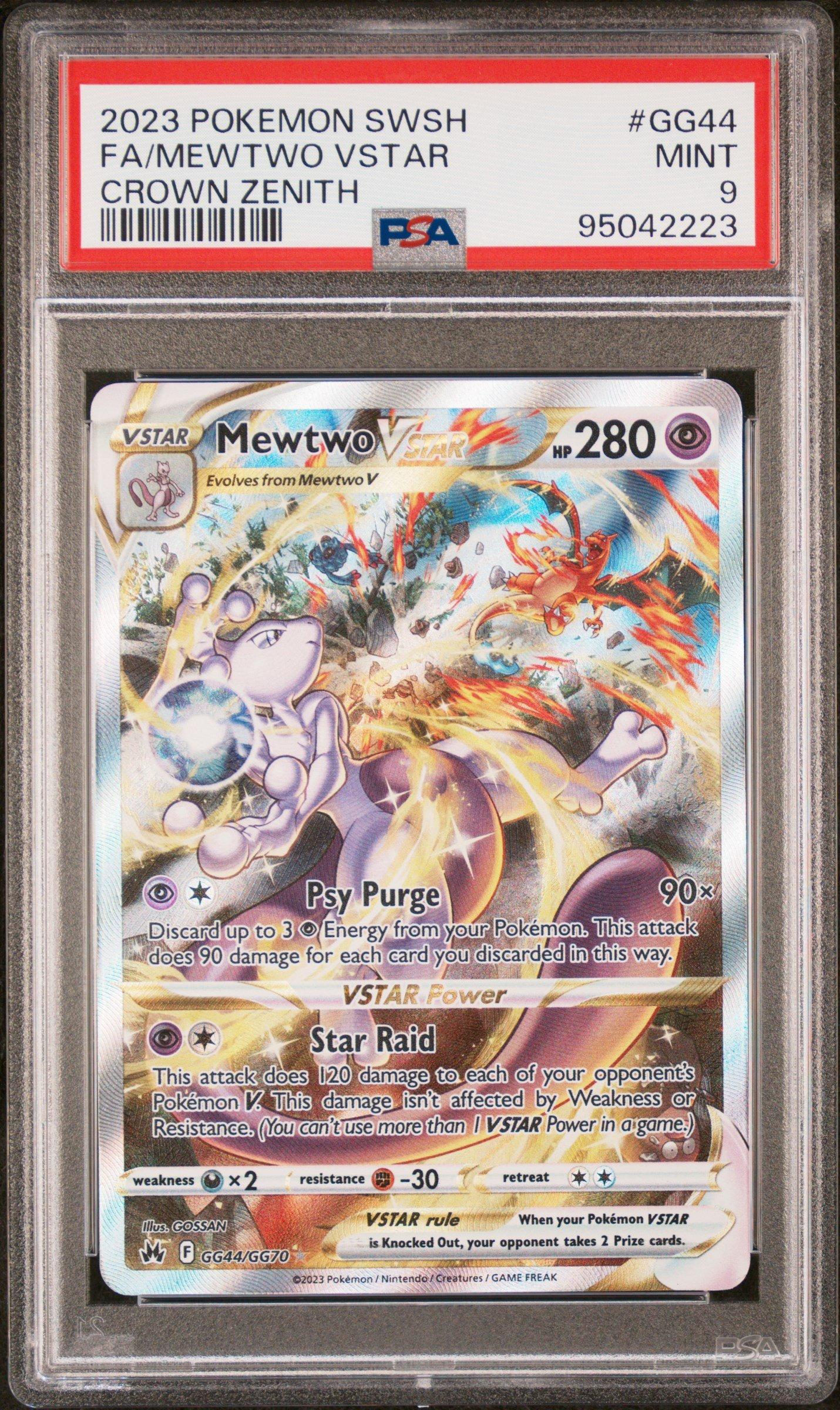 2023 Pokemon Sword And Shield Crown Zenith Gg44 Full Art/mewtwo Vstar PSA 9 | GameStop