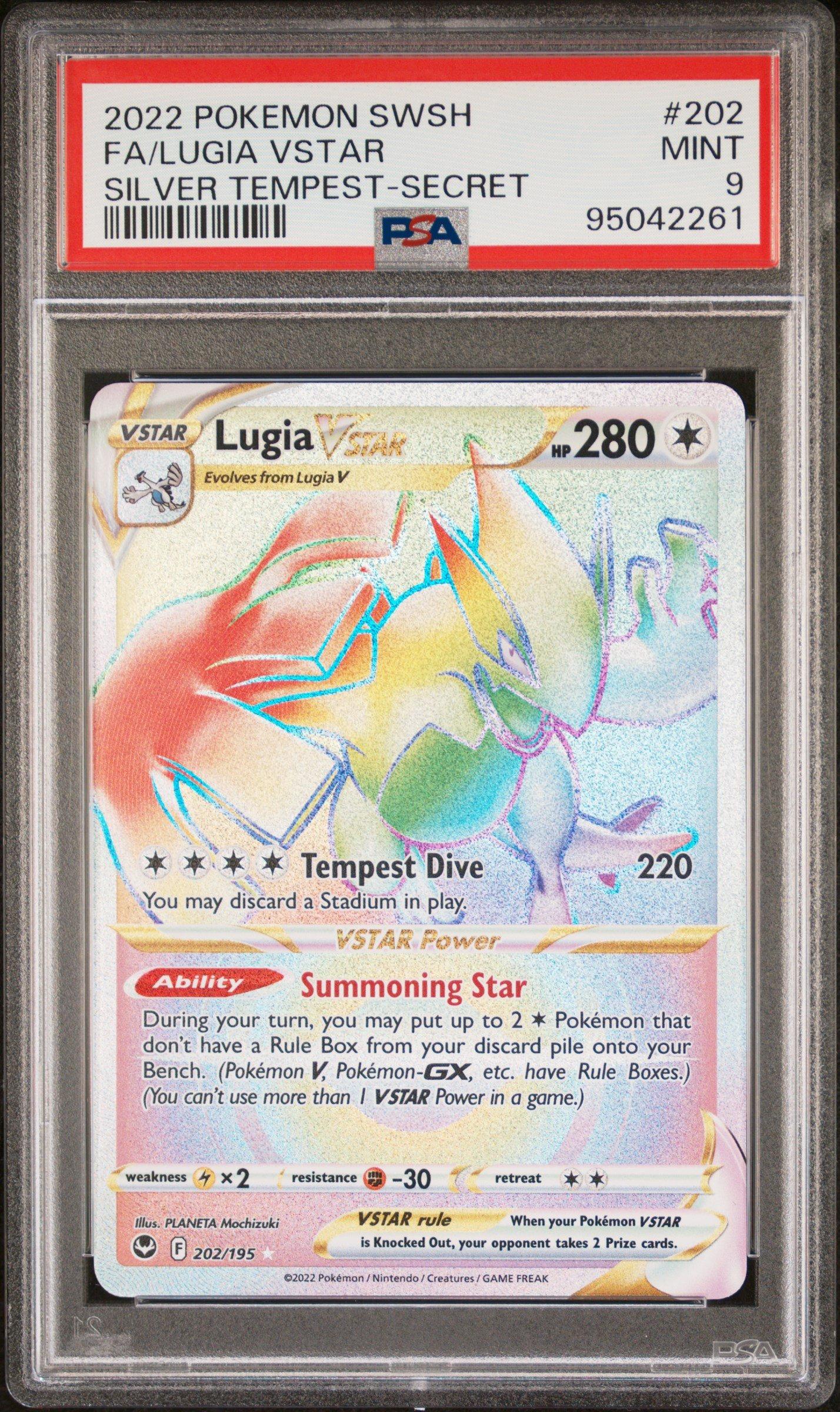 2022 Pokemon Sword & Shield Silver Tempest 202 Full Art/lugia Vstar ...