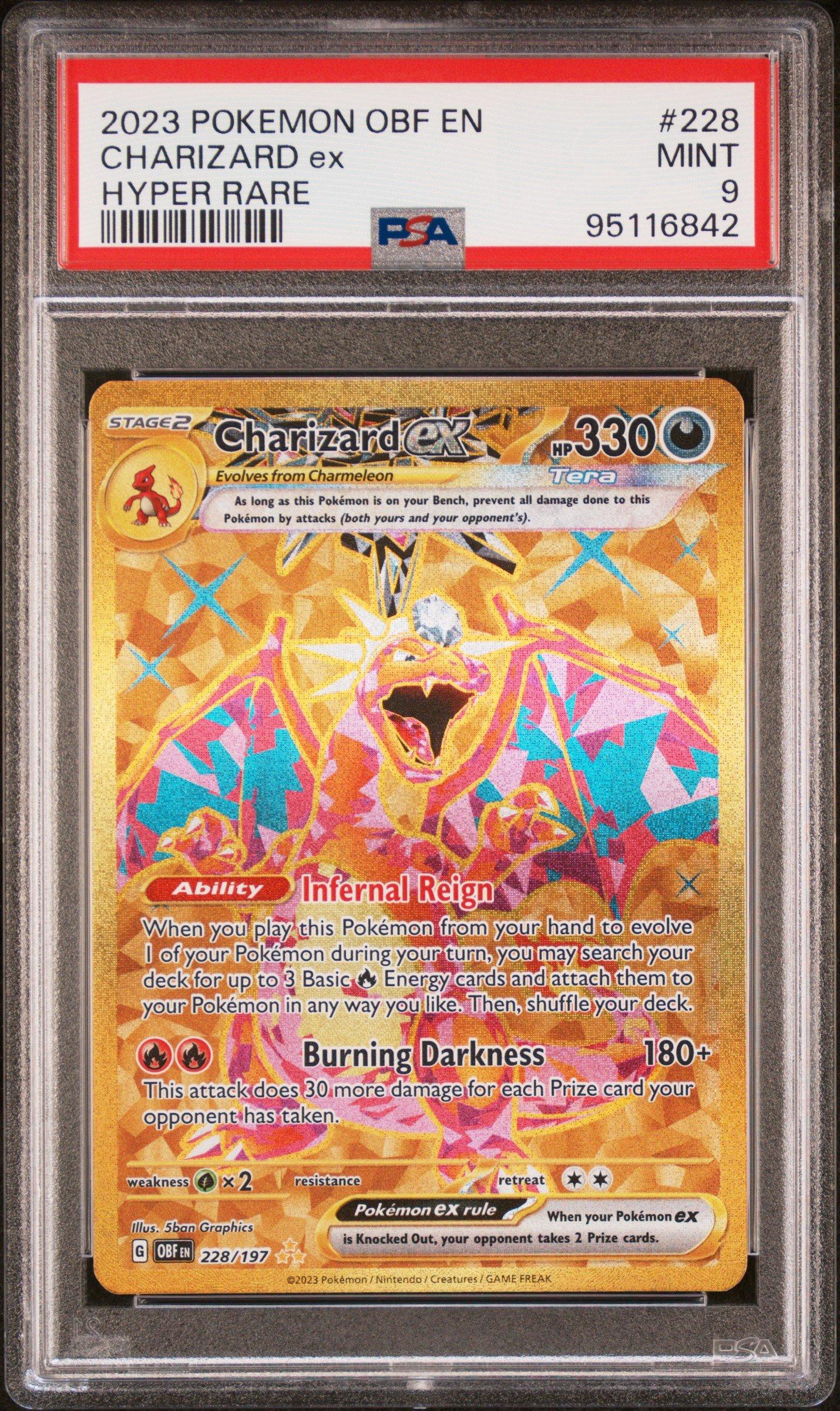 2023 Pokemon Obf En-obsidian Flames 228 Charizard Ex Hyper Rare PSA 9 ...