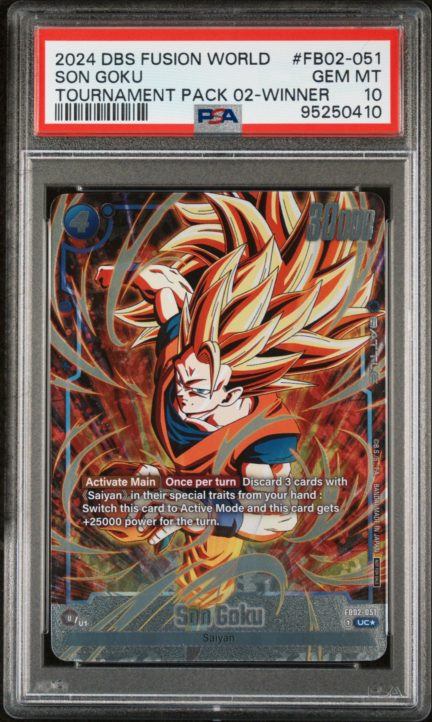 2024 Dragon Ball Super Card Game Fusion World Tournament Pack 02-winner Fb02-051 Son Goku PSA 10 ...