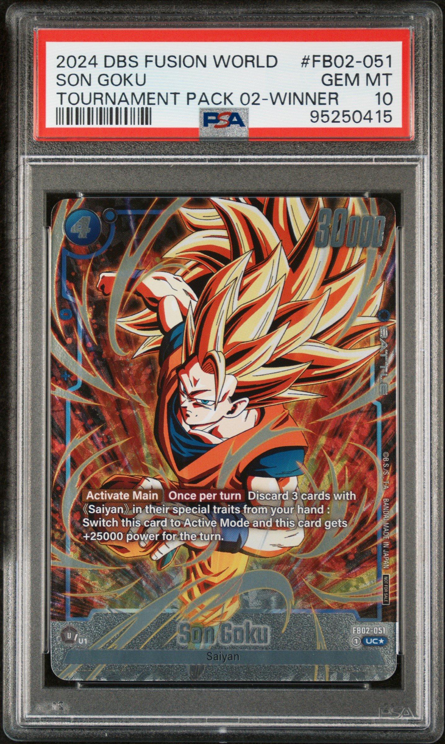 2024 Dragon Ball Super Card Game Fusion World Tournament Pack 02-winner Fb02-051 Son Goku PSA 10 ...