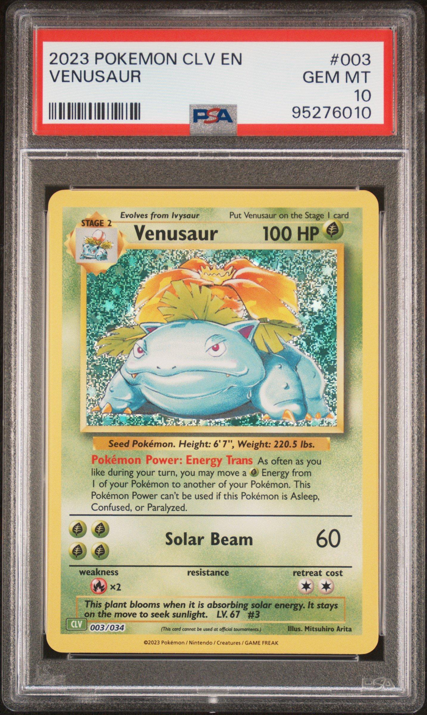 2023 Pokemon Clv-trading Card Game Classic Venusaur & Lugia Ex Deck 003 Venusaur PSA 10 | GameStop