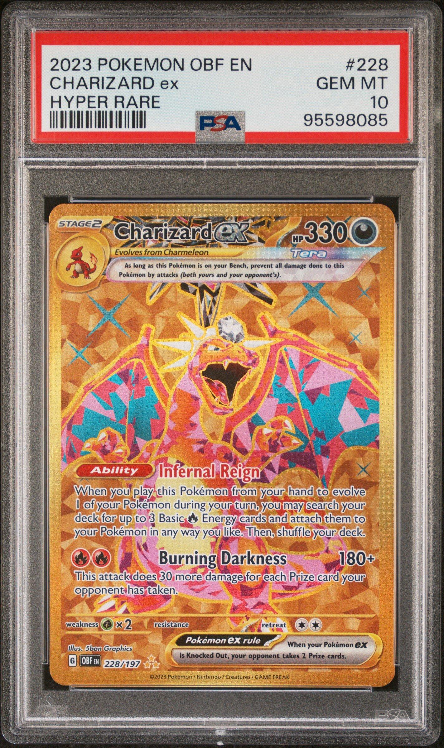 2023 Pokemon Obf En-obsidian Flames 228 Charizard Ex Hyper Rare PSA 10 ...