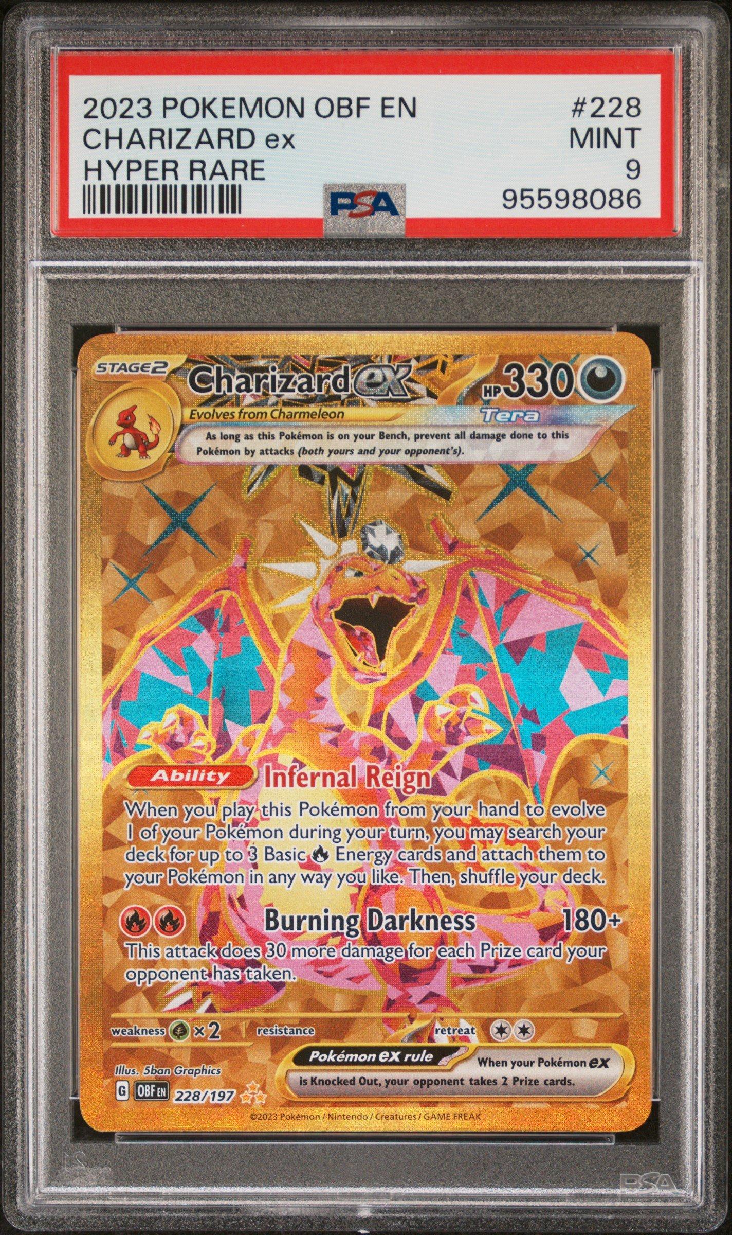 2023 Pokemon Obf En-obsidian Flames 228 Charizard Ex Hyper Rare PSA 9 ...