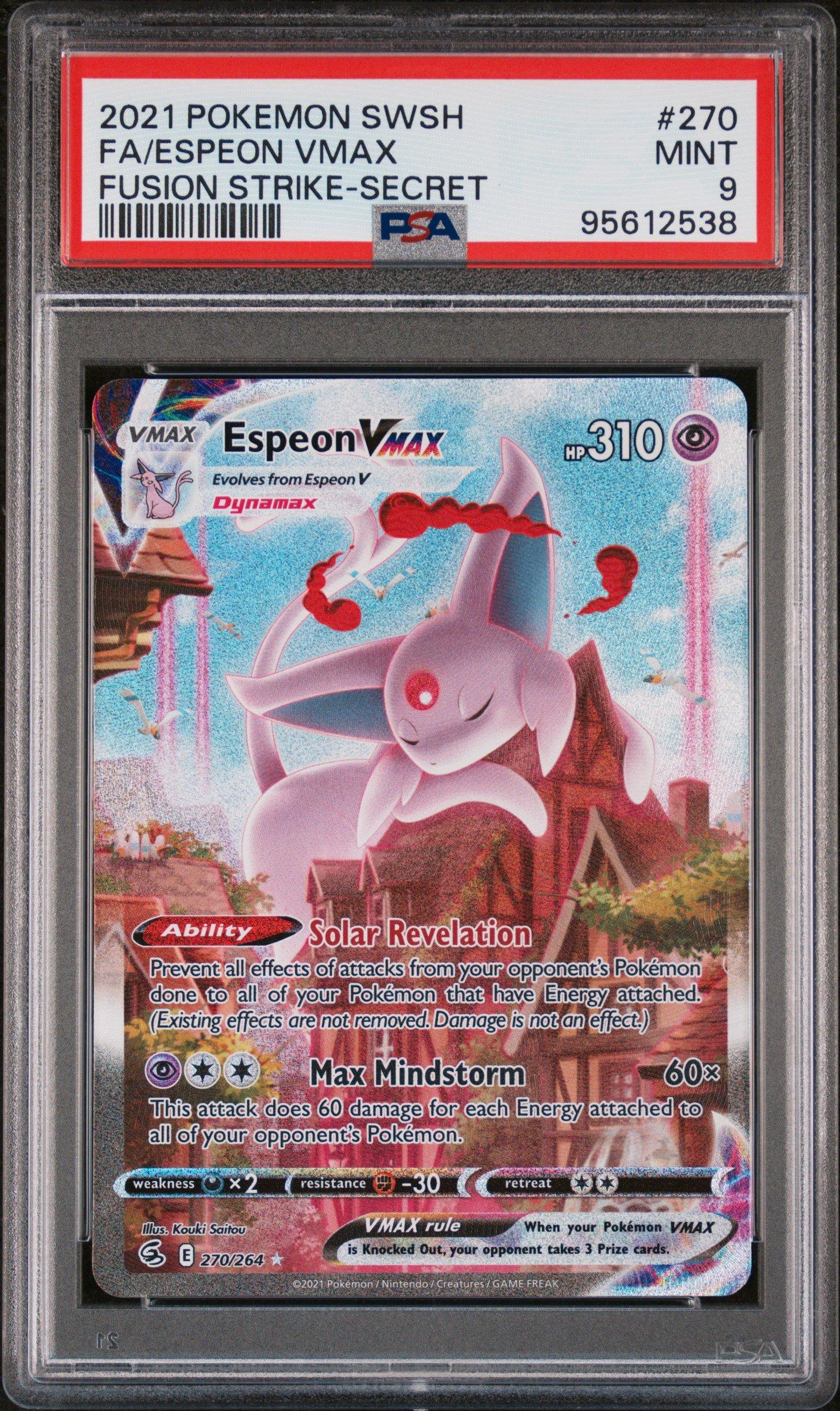 2021 Pokemon Sword & Shield Fusion Strike 270 Full Art/espeon Vmax Secret PSA 9 | GameStop