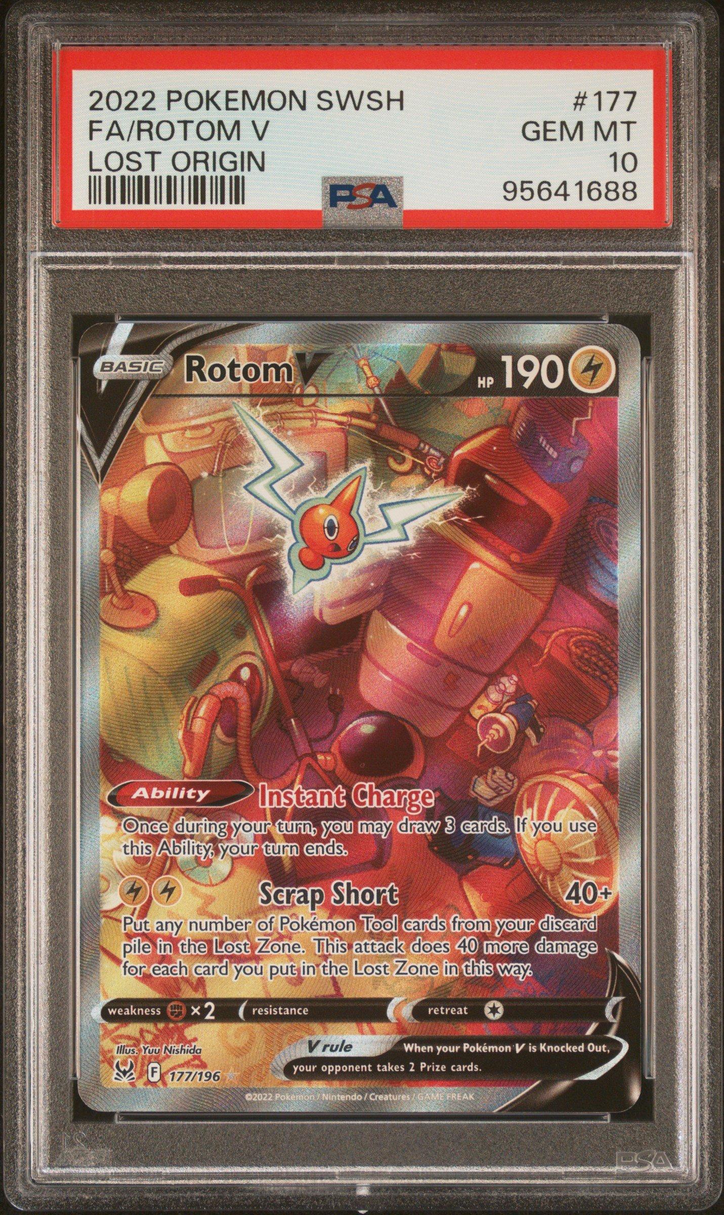 2022 Pokemon Sword & Shield Lost Origin 177 Full Art/rotom V PSA 10 | GameStop
