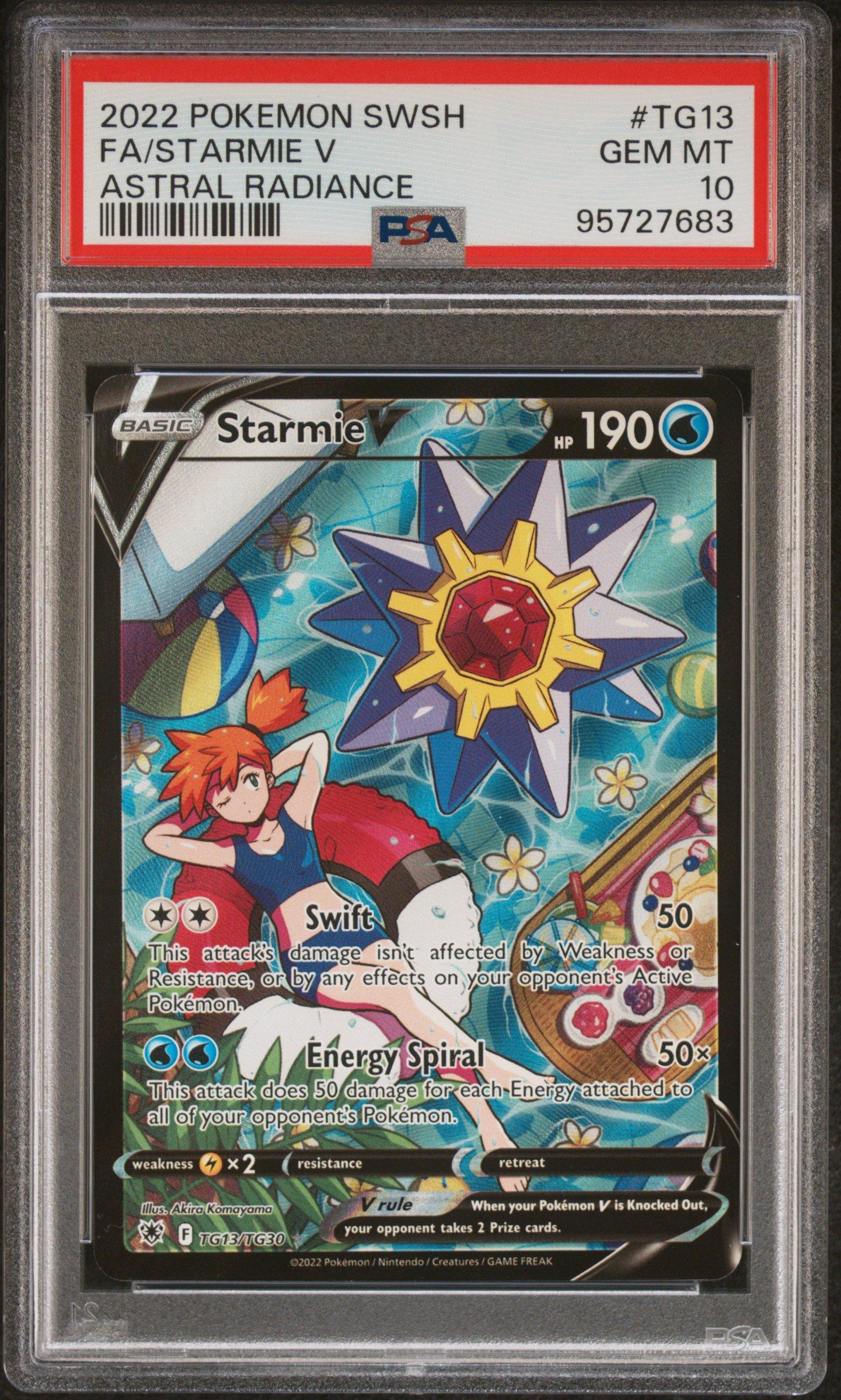 2022 Pokemon Sword & Shield Astral Radiance Tg13 Full Art/starmie V PSA ...