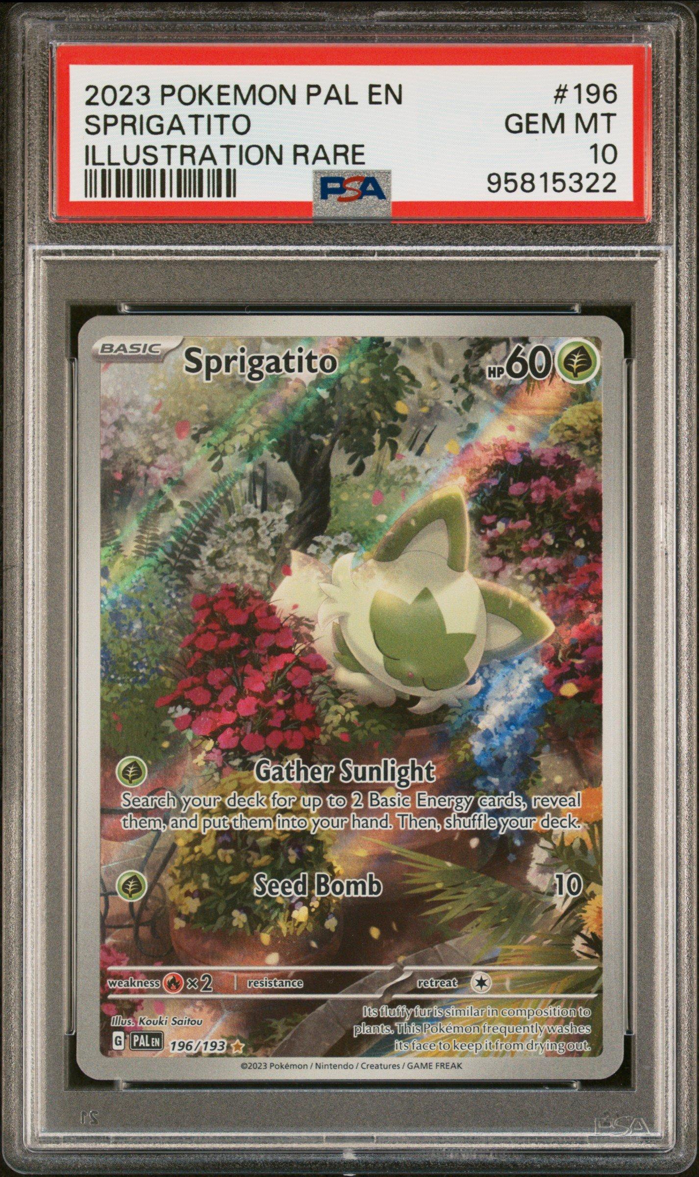 2023 Pokemon Pal En-paldea Evolved 196 Sprigatito Illustration Rare PSA ...