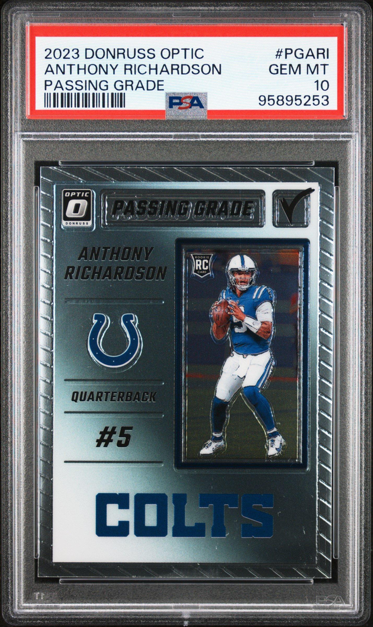 2023 Panini Donruss Optic Passing Grade Pgari Anthony Richardson PSA 10 ...