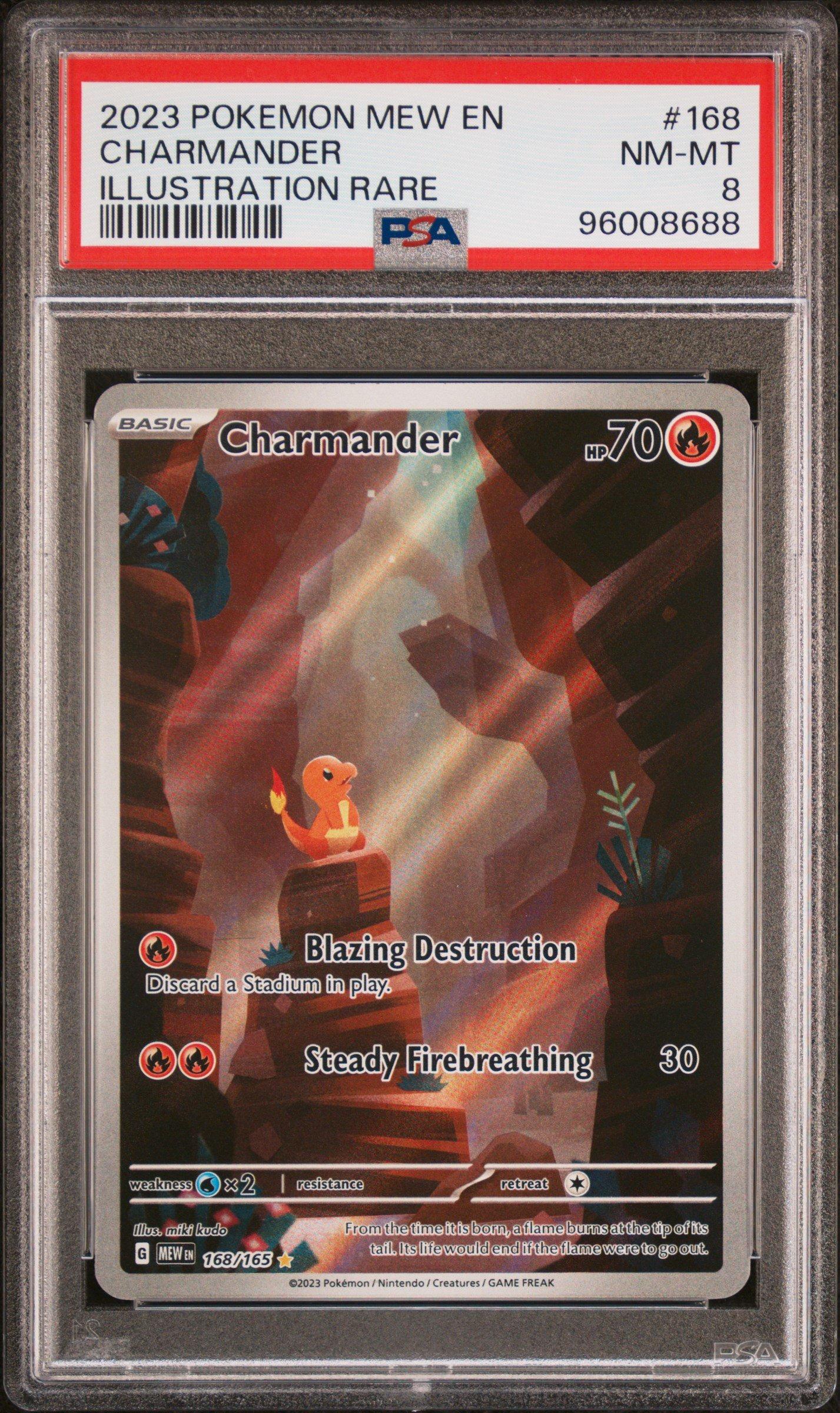 2023 Pokemon Mew En-151 168 Charmander Illustration Rare PSA 8 | GameStop