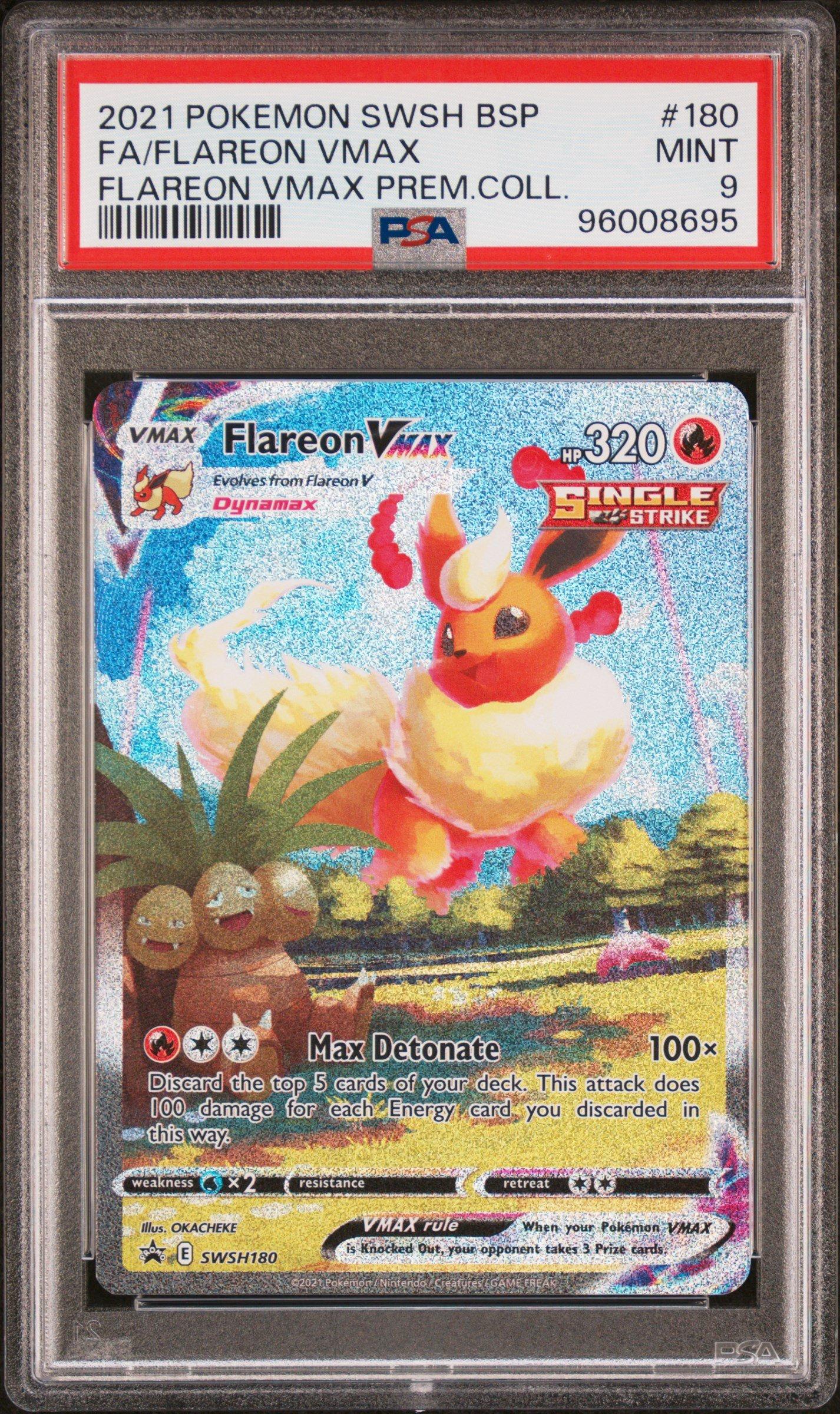 2021 Pokemon Swsh Black Star Promo 180 Full Art/flareon Vmax Flareon ...