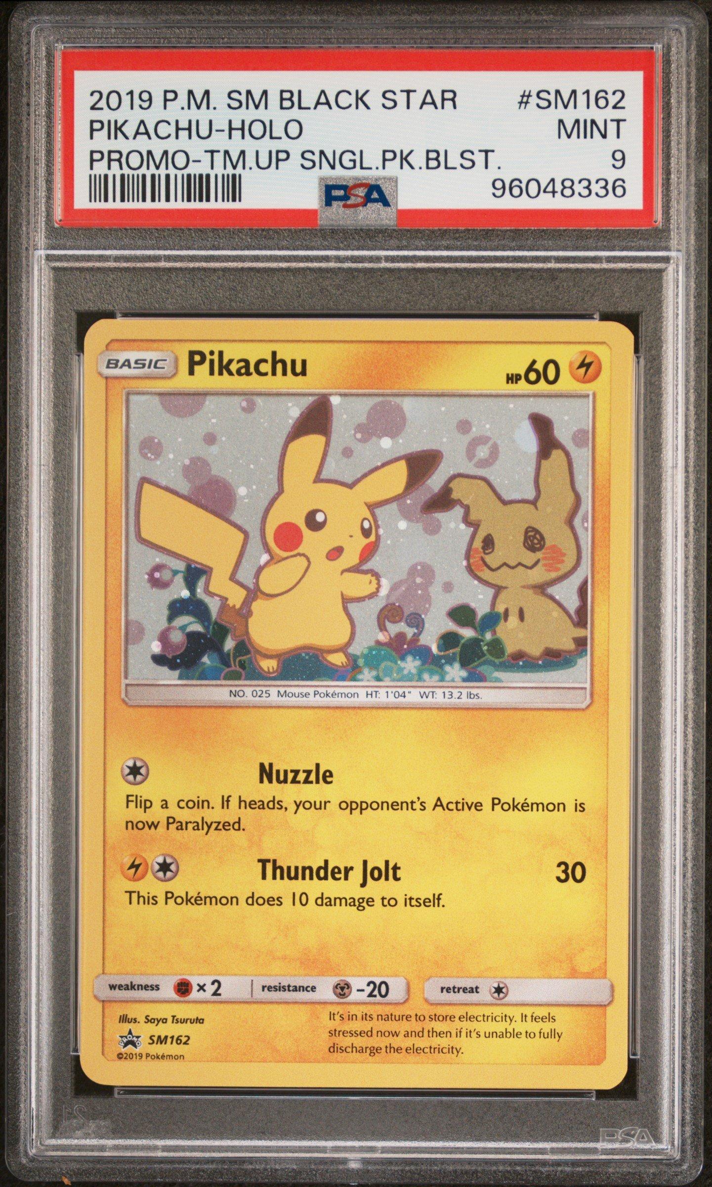 2019 Pokemon Sm Black Star Promo Sm162 Pikachu-holo Team Up Single Pack ...