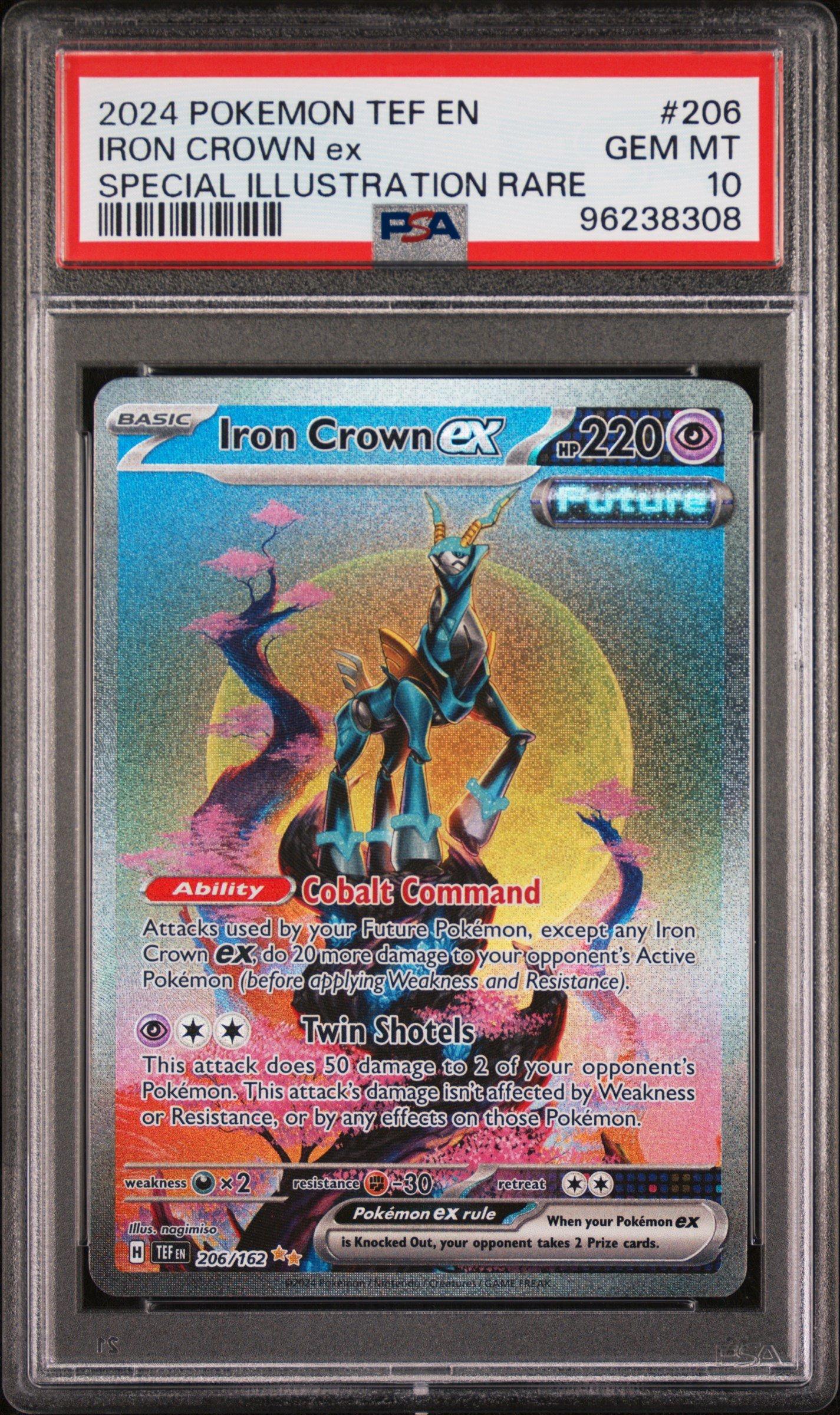 2024 Pokemon Tef En-temporal Forces 206 Iron Crown Ex Special ...