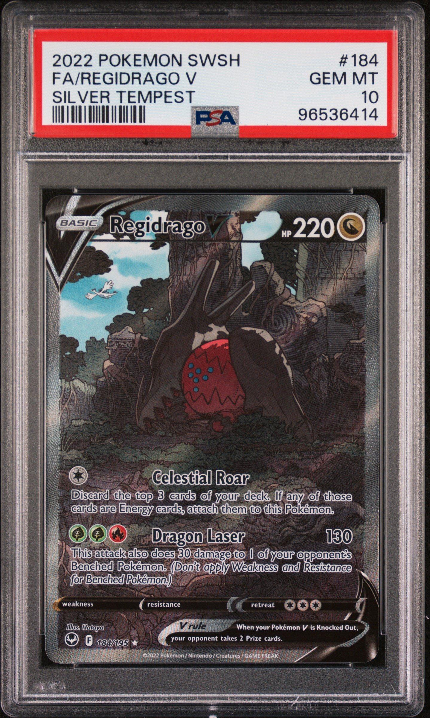 2022 Pokemon Sword & Shield Silver Tempest 184 Full Art/regidrago V PSA 10 | GameStop