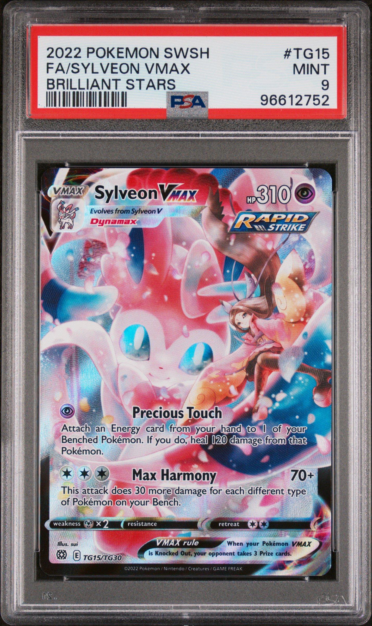 2022 Pokemon Sword & Shield Brilliant Stars Tg15 Full Art/sylveon Vmax ...