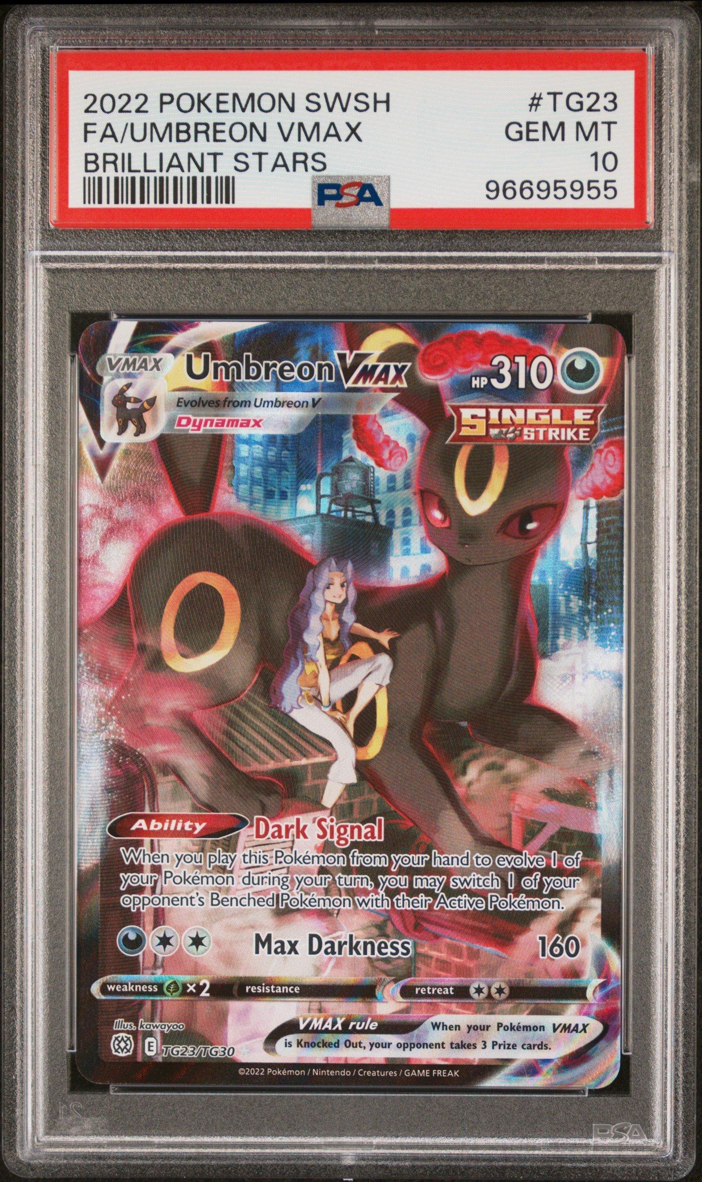 2022 Pokemon Sword & Shield Brilliant Stars Tg23 Full Art/umbreon Vmax PSA 10 | GameStop