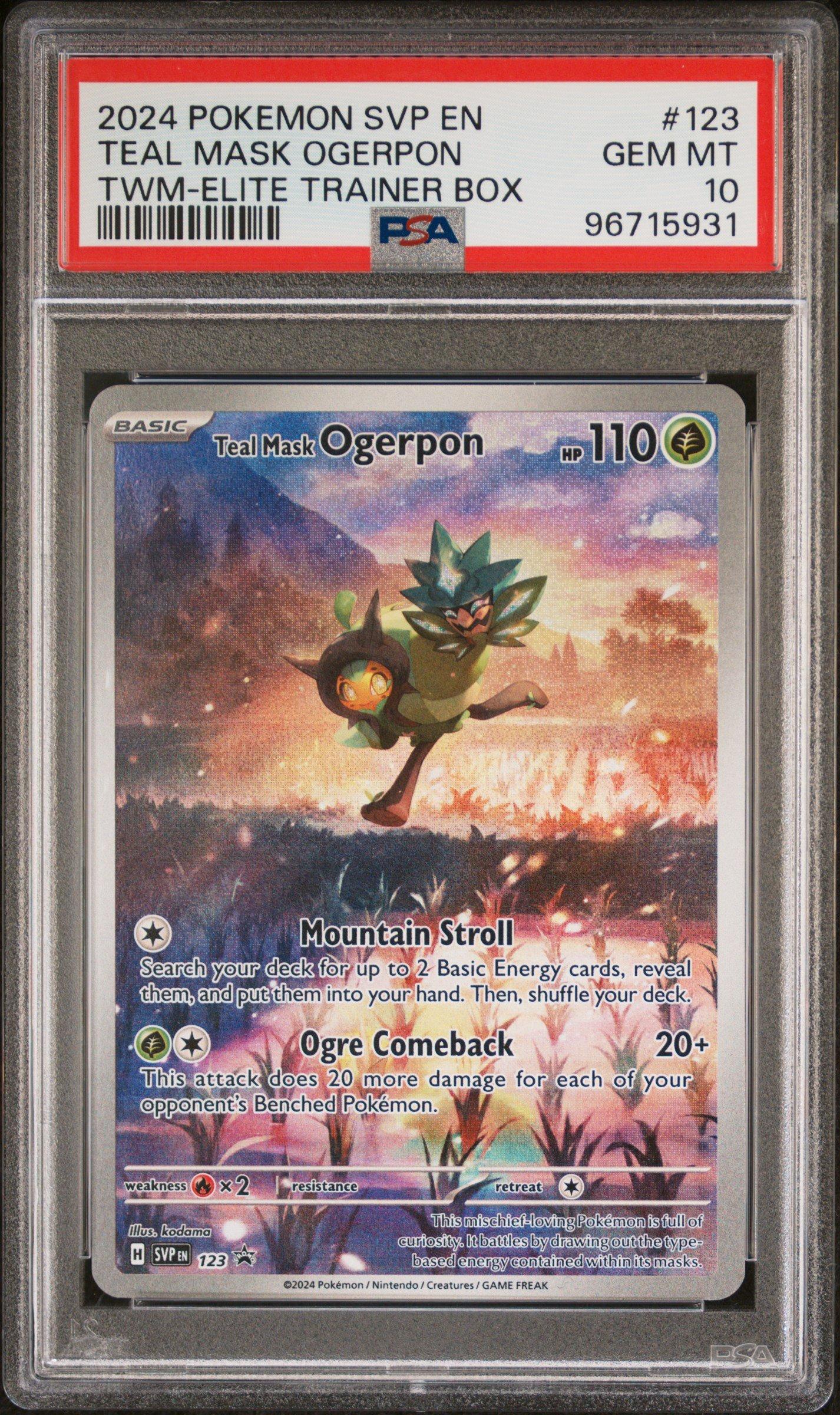 2024 Pokemon Svp En-sv Black Star Promo 123 Teal Mask Ogerpon Twilight ...