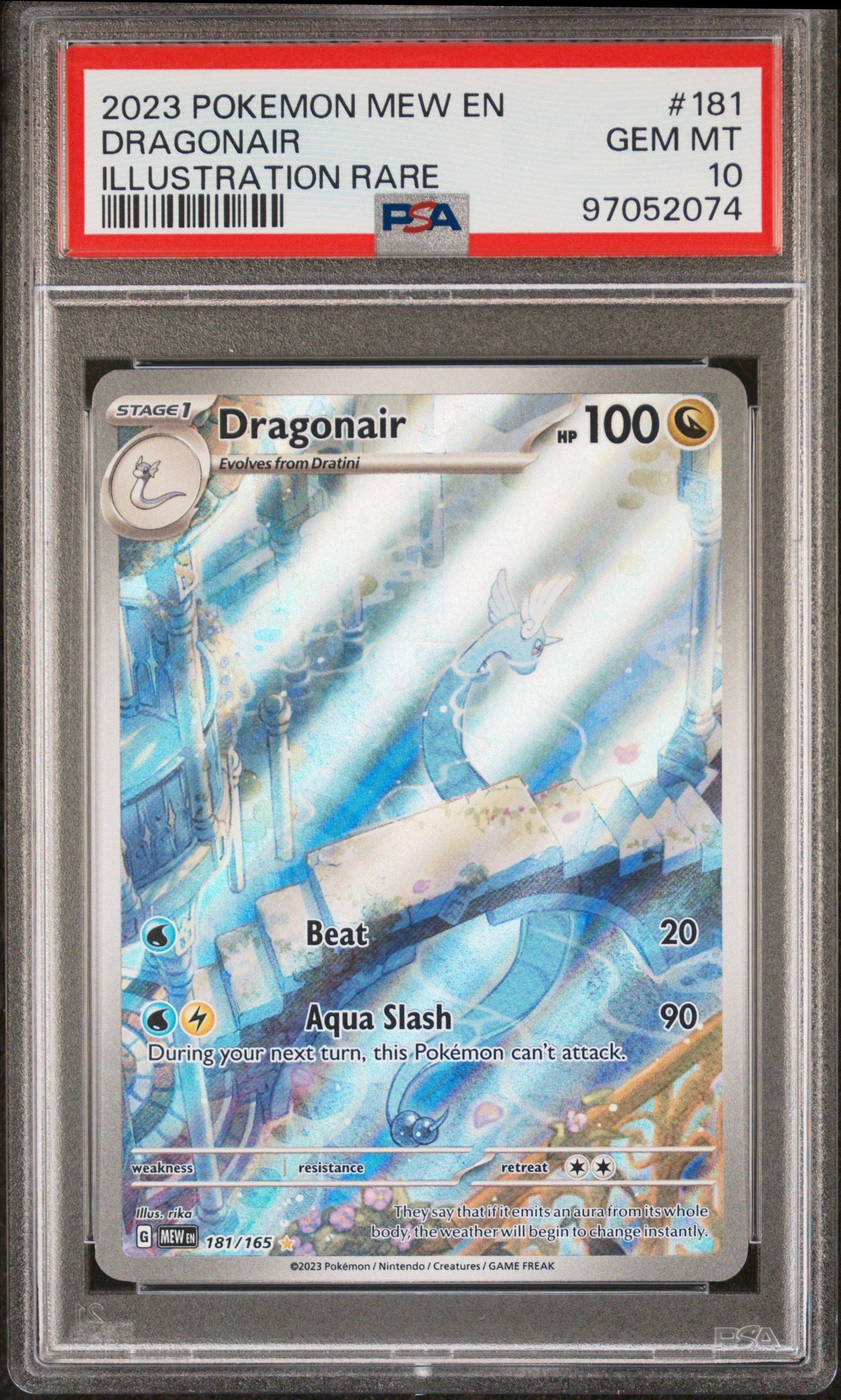 2023 Pokemon Mew En-151 181 Dragonair Illustration Rare PSA 10 | GameStop