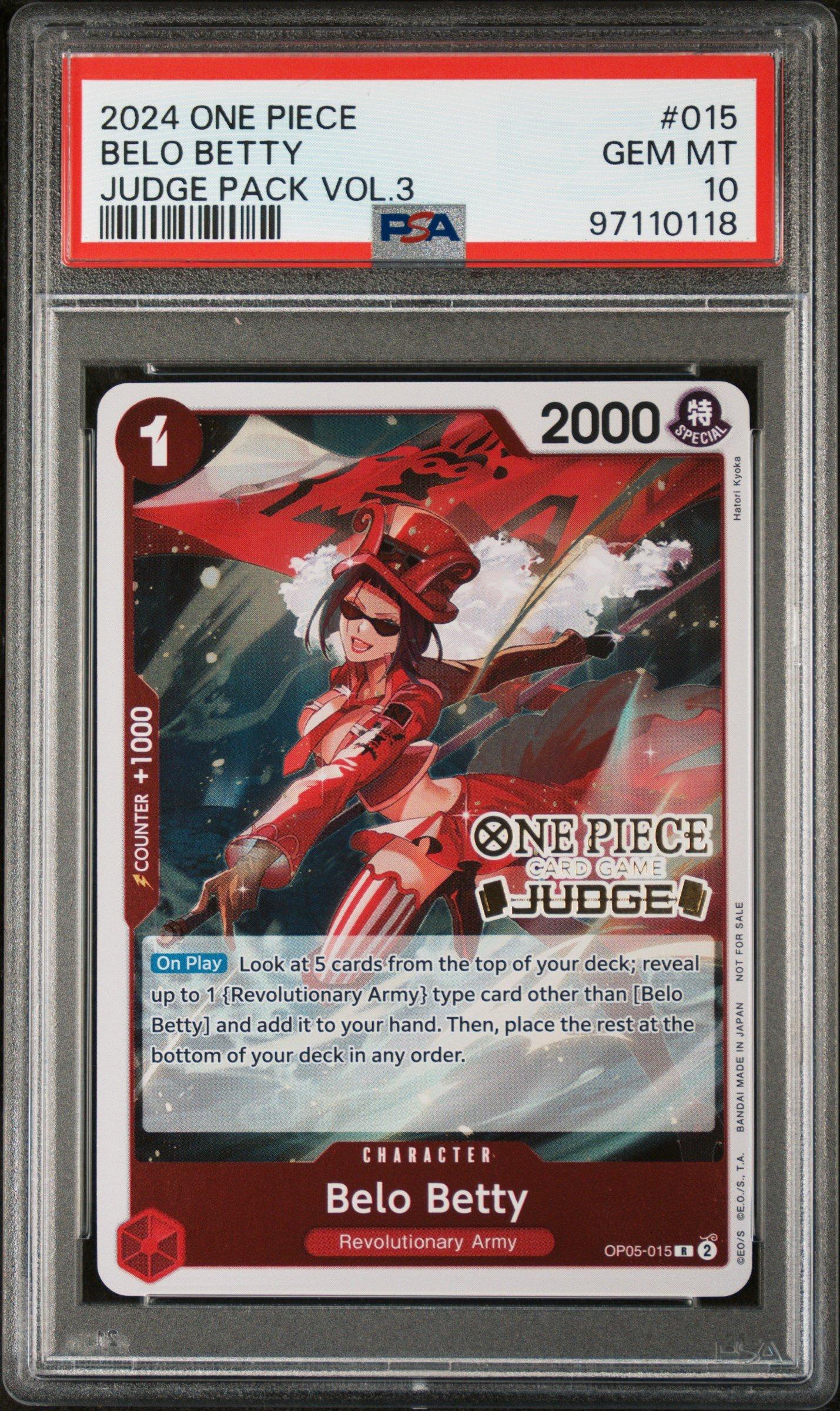 2024 One Piece Judge Pack Volume 3 015 Belo Betty PSA 10 | GameStop