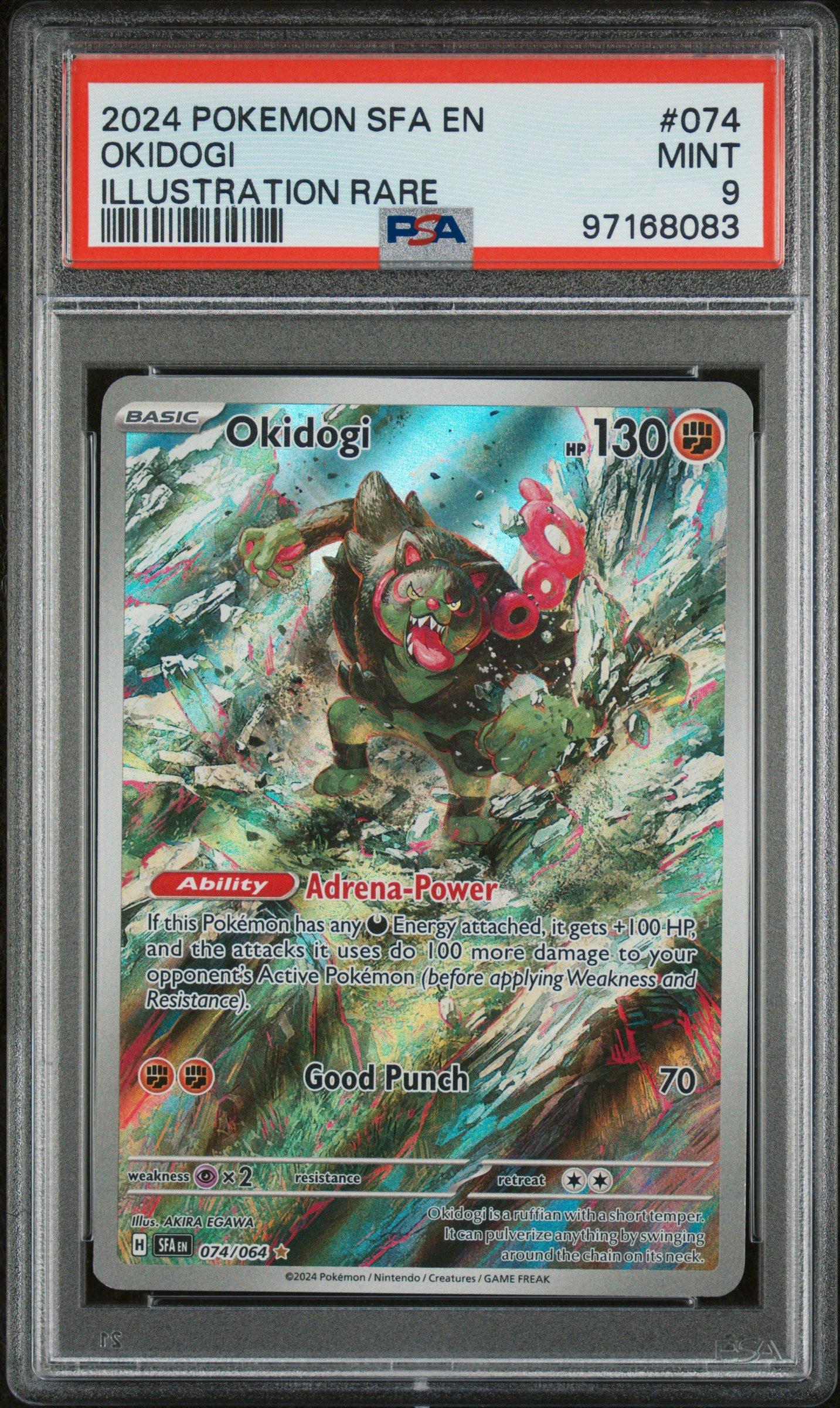 2024 Pokemon Sfa En-shrouded Fable 074 Okidogi Illustration Rare PSA 9 ...