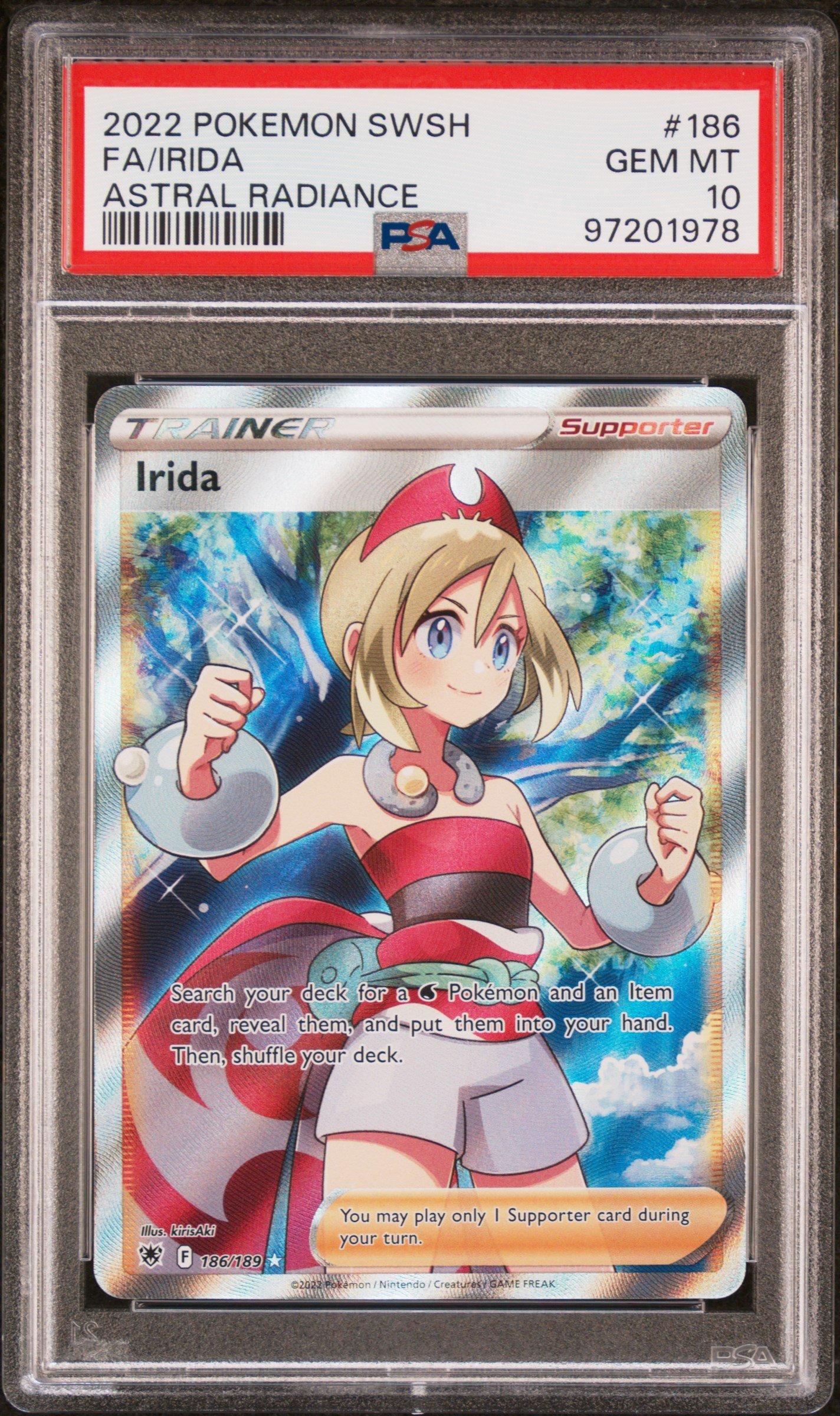 2022 Pokemon Sword & Shield Astral Radiance 186 Full Art/irida PSA 10 ...