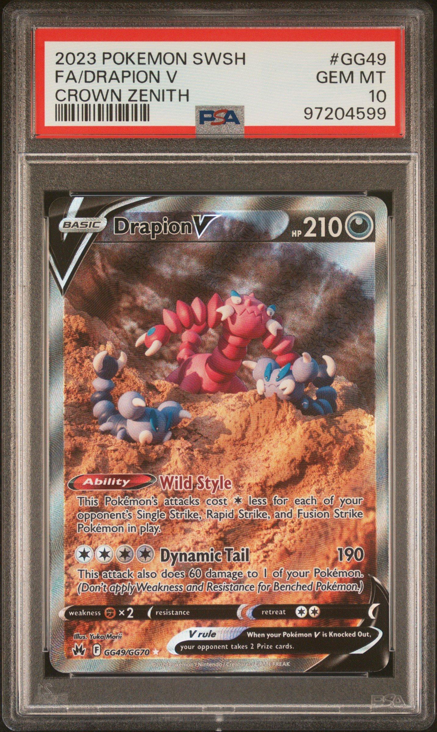 2023 Pokemon Sword And Shield Crown Zenith Gg49 Full Art/drapion V PSA ...