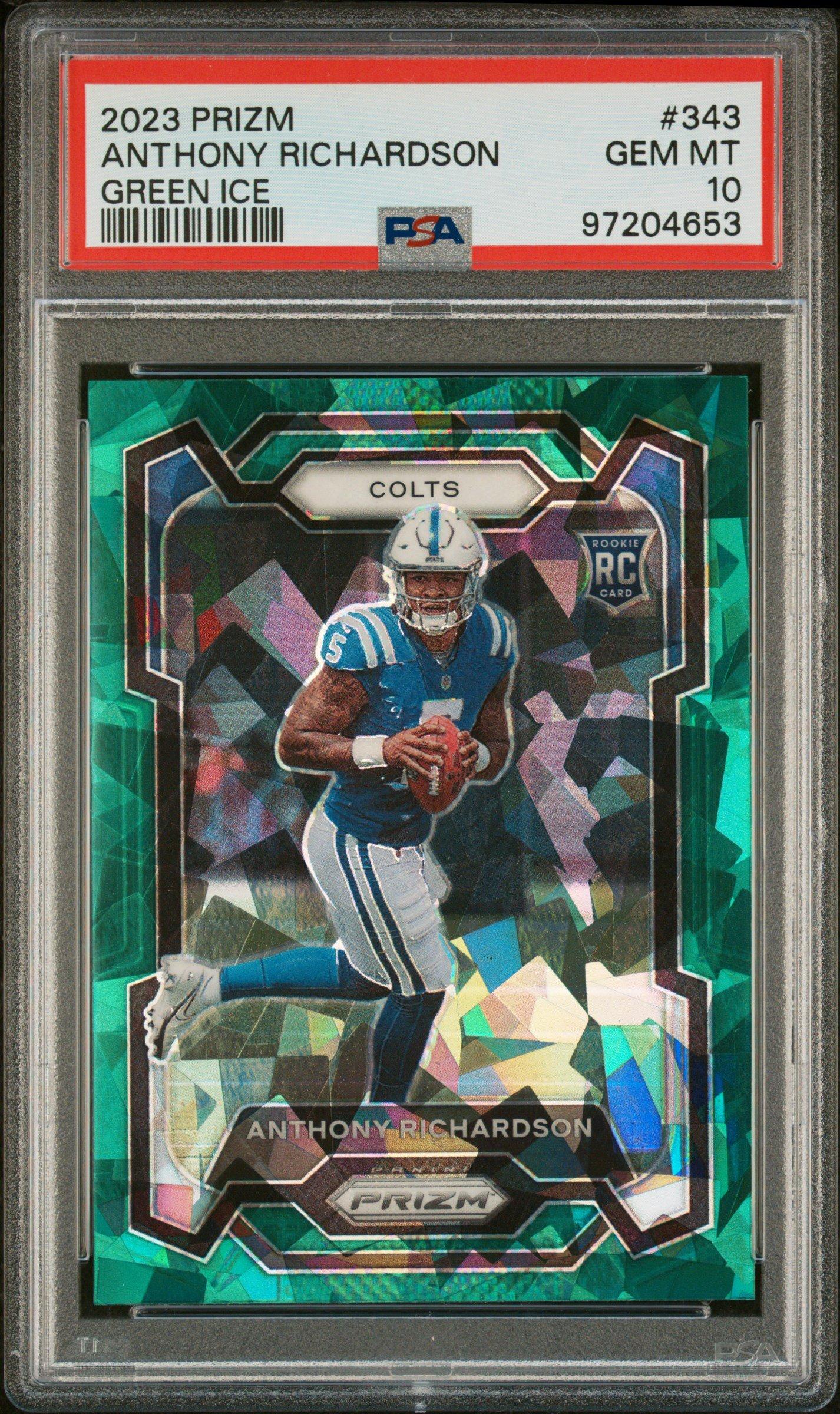 2023 Panini Prizm 343 Anthony Richardson Green Ice PSA 10 | GameStop