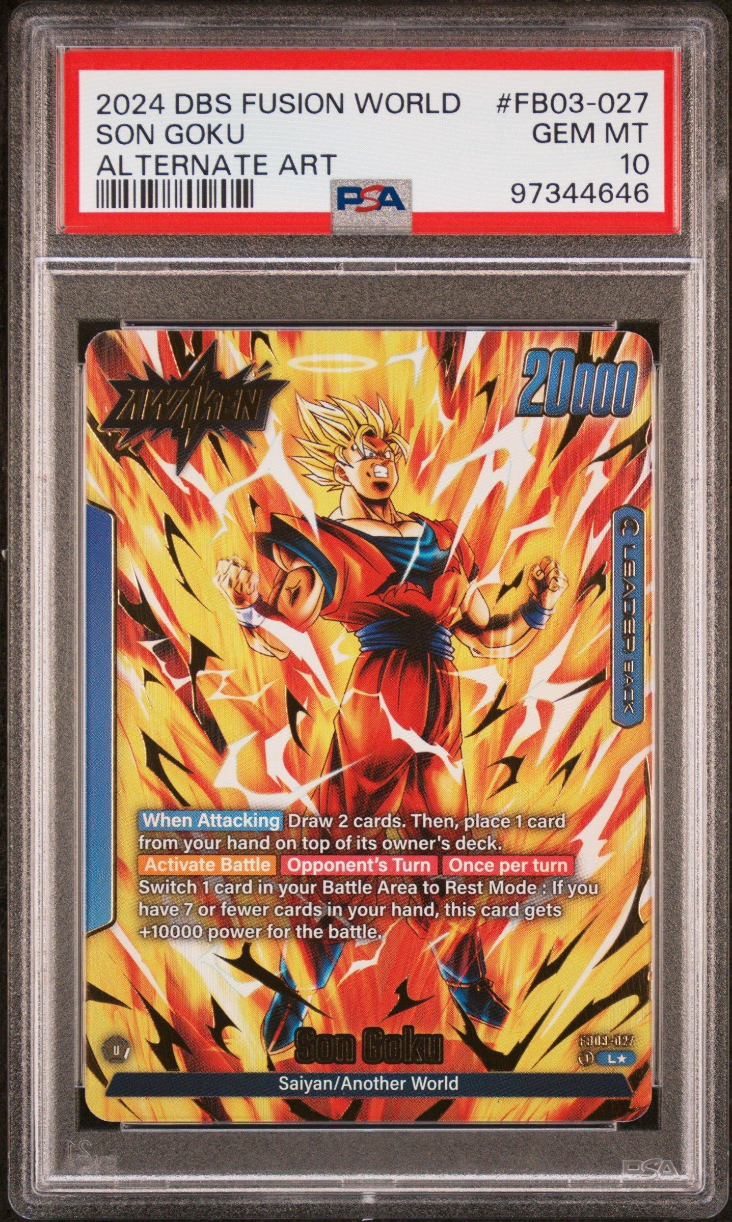 2024 Dragon Ball Super Card Game Fusion World Raging Roar Fb03-027 Son Goku Alternate Art PSA 10 ...