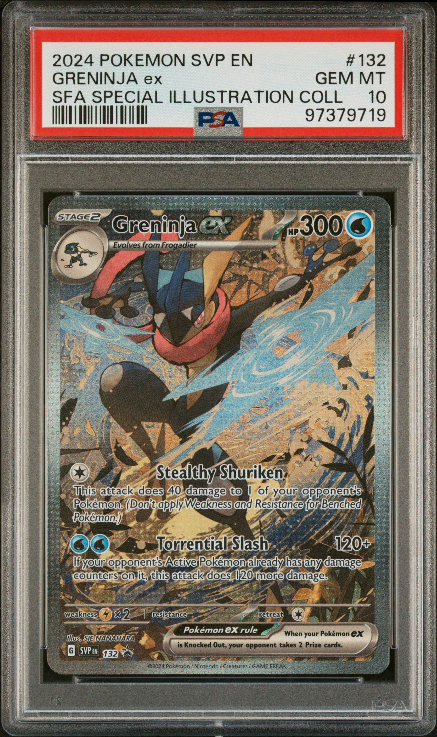 2024 Pokemon Svp En-sv Black Star Promo 132 Greninja Ex Shrouded Fable Special Illustration ...