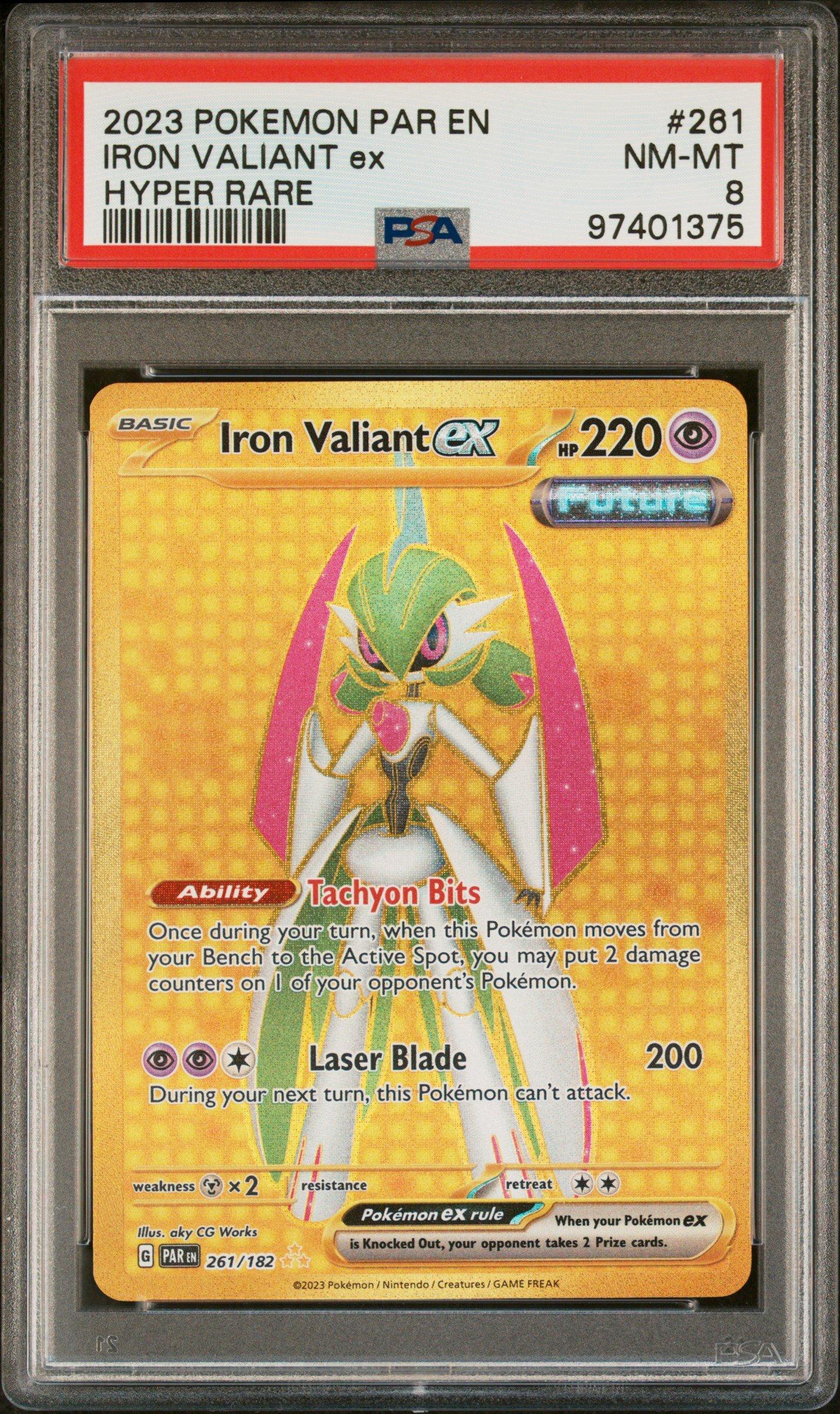 2023 Pokemon Par En-paradox Rift 261 Iron Valiant Ex Hyper Rare PSA 8 ...